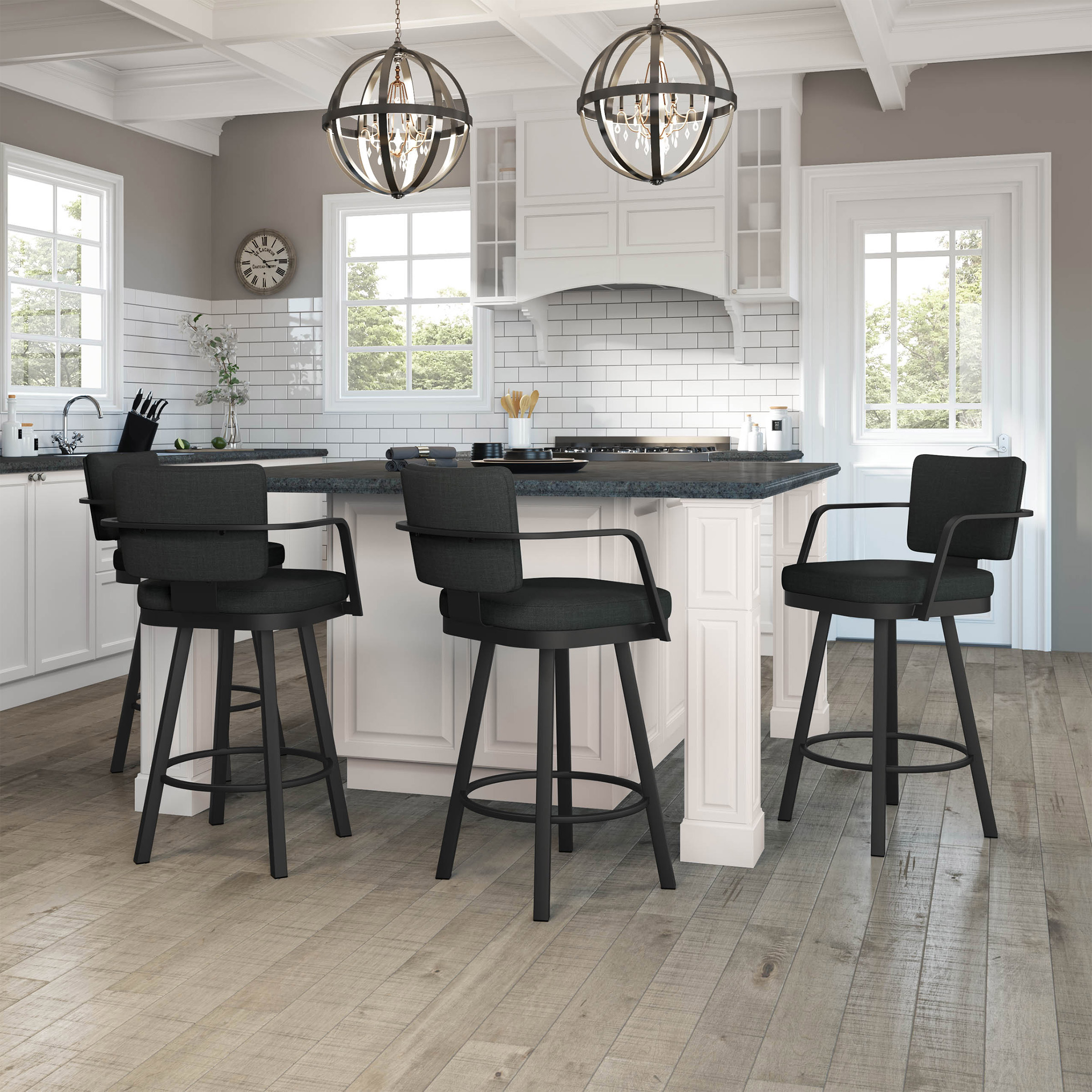 Amisco Thea Black Base Bar or Counter Stool | Costco