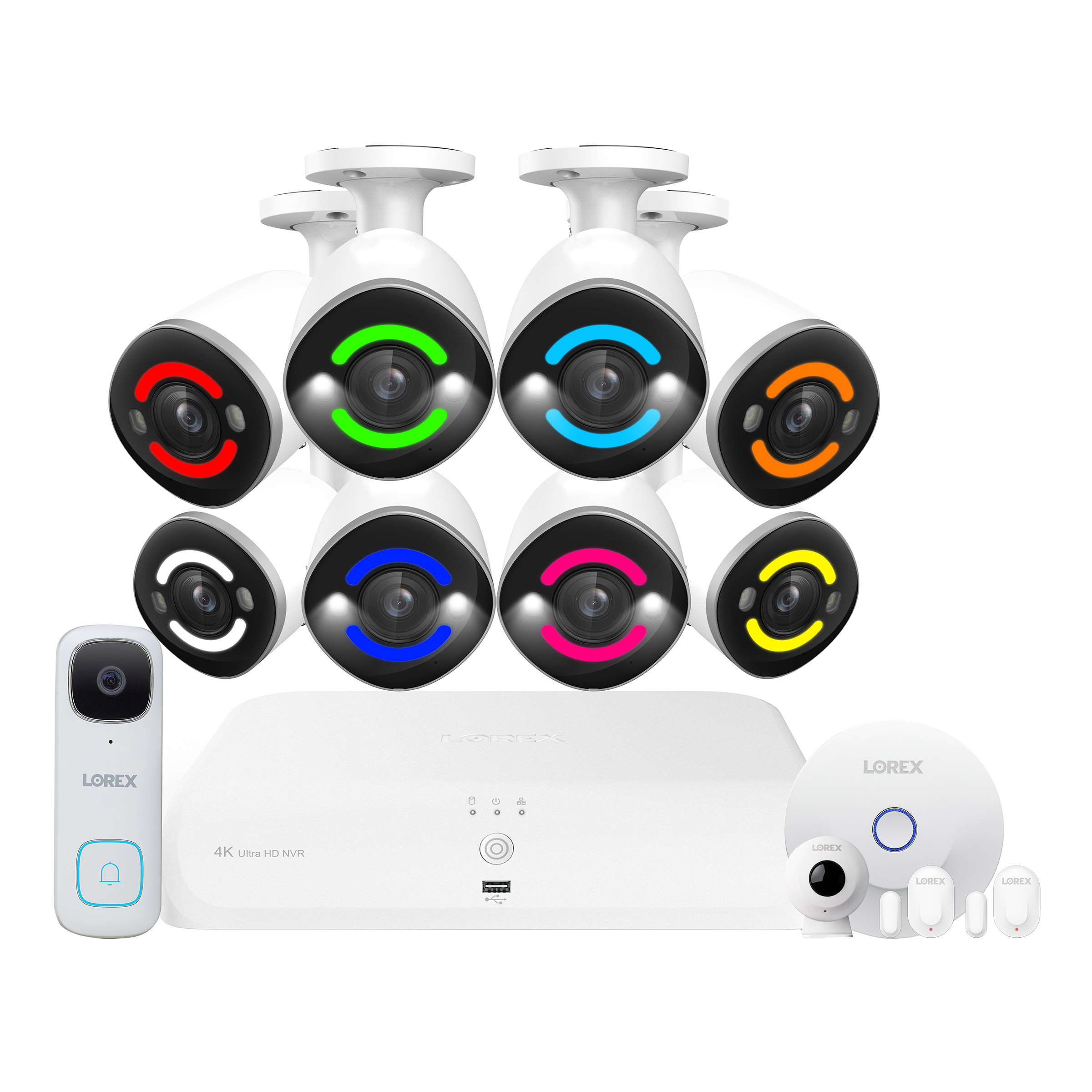 Lorex Fusion 4K 16-Channel NVR Security System Bundle with 8 Wired ...