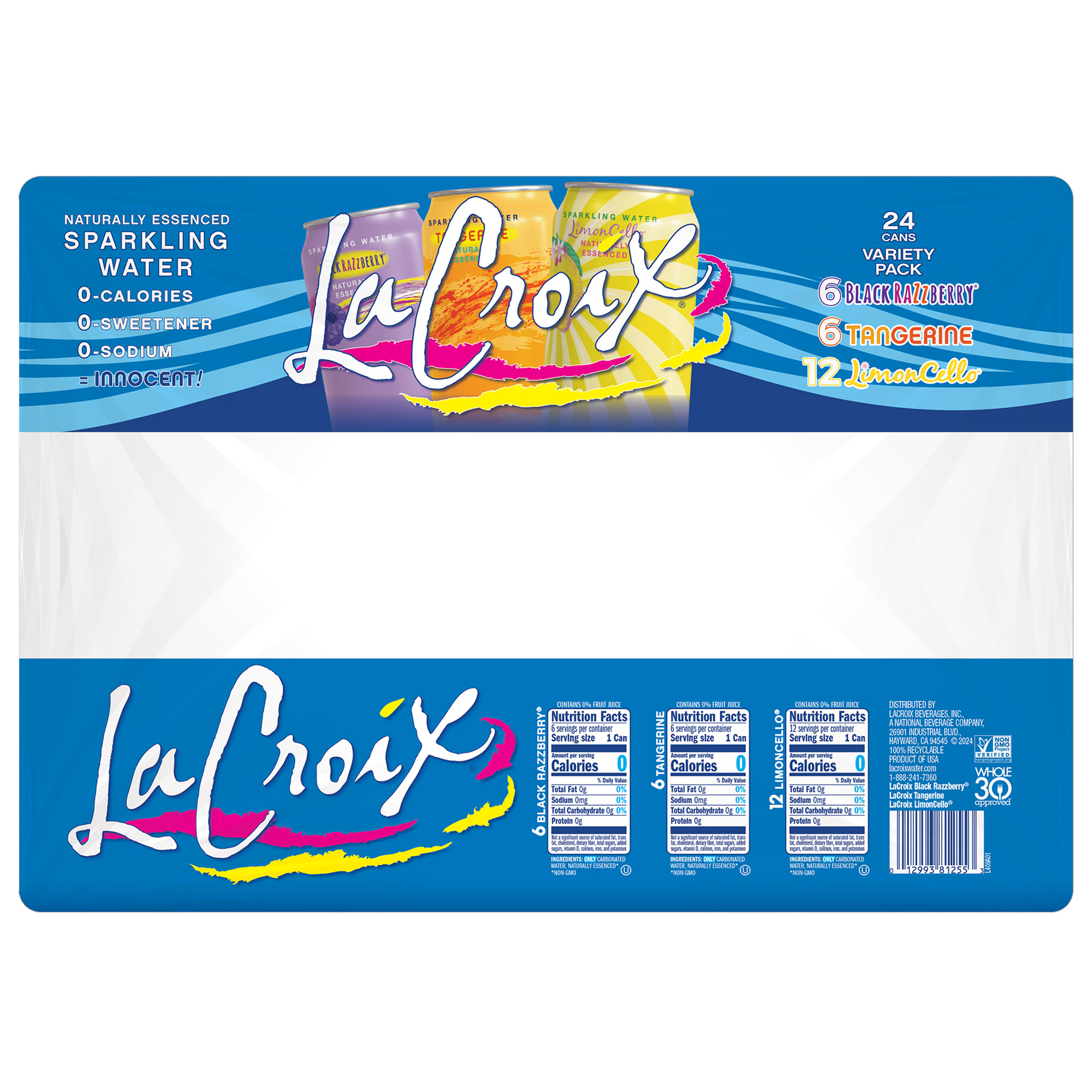 La Croix Sparkling Water, Tangerine, Limoncello and Black Razz Berry ...