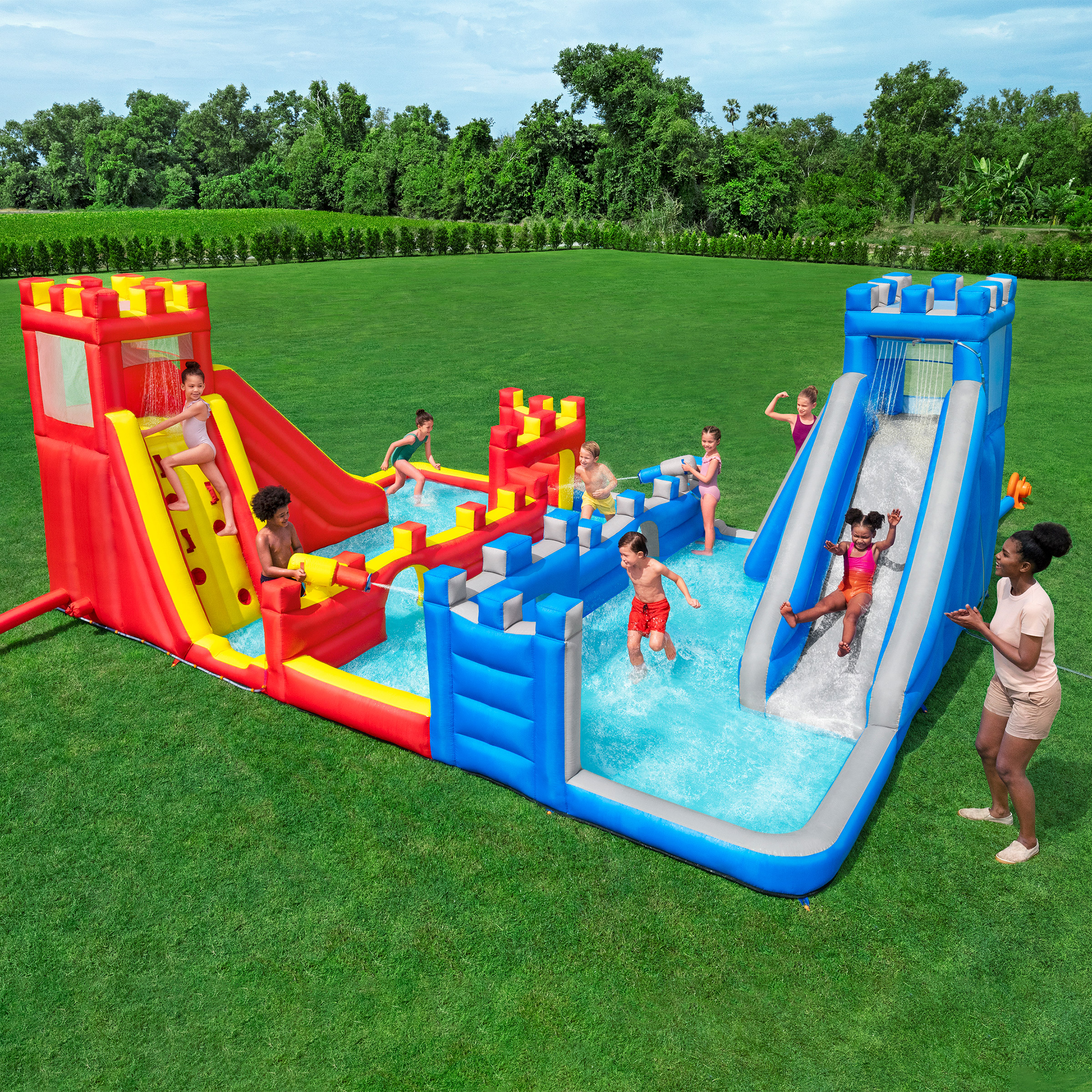 [Costco] $399 H2OGO! Fort Soakington Kids Inflatable Mega Water Park ...