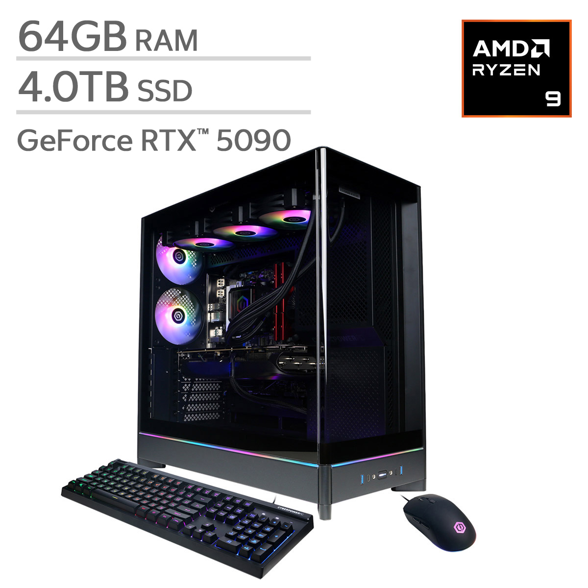CyberPowerPC Gamer Supreme Liquid Cooled Gaming Tower - AMD Ryzen 9 ...