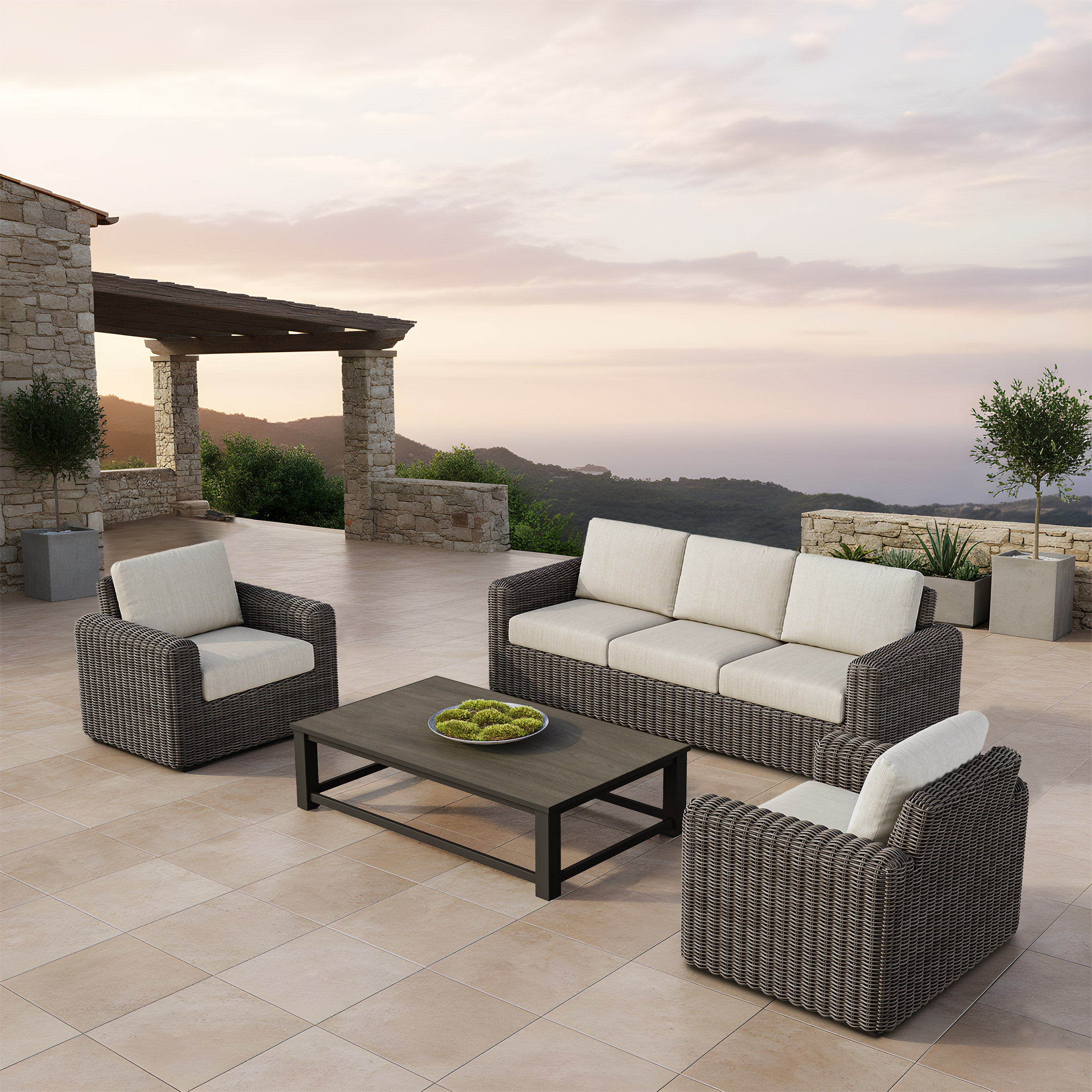 Veranda Classics Salina 4-piece Outdoor Patio Seating Set | Costco