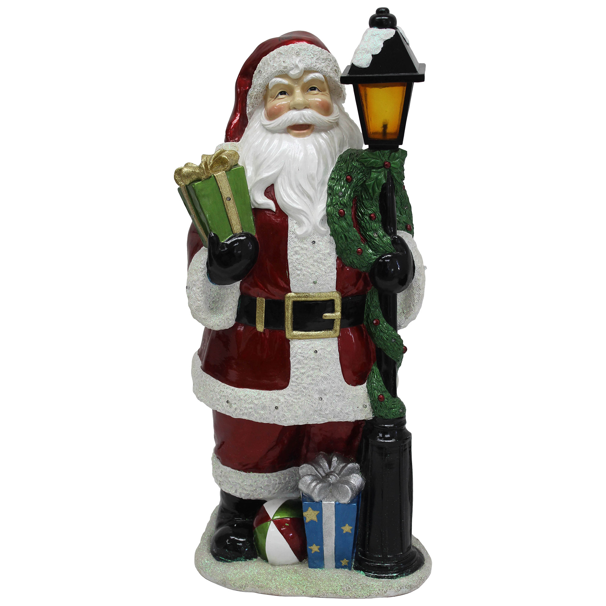 Santa with LED Lamp Post | Costco
