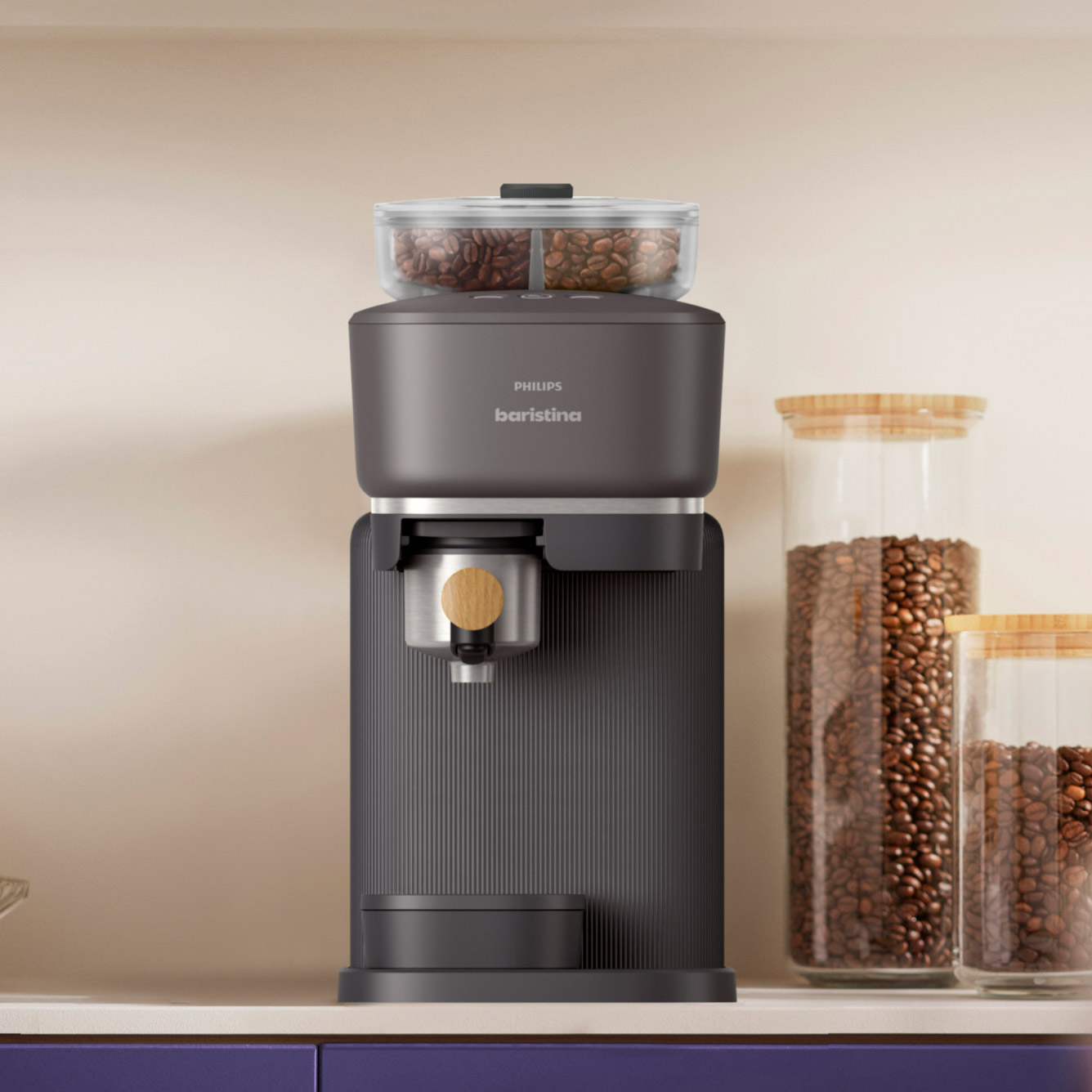Philips Baristina Dual Bean Automatic Espresso Machine with Grinder ...