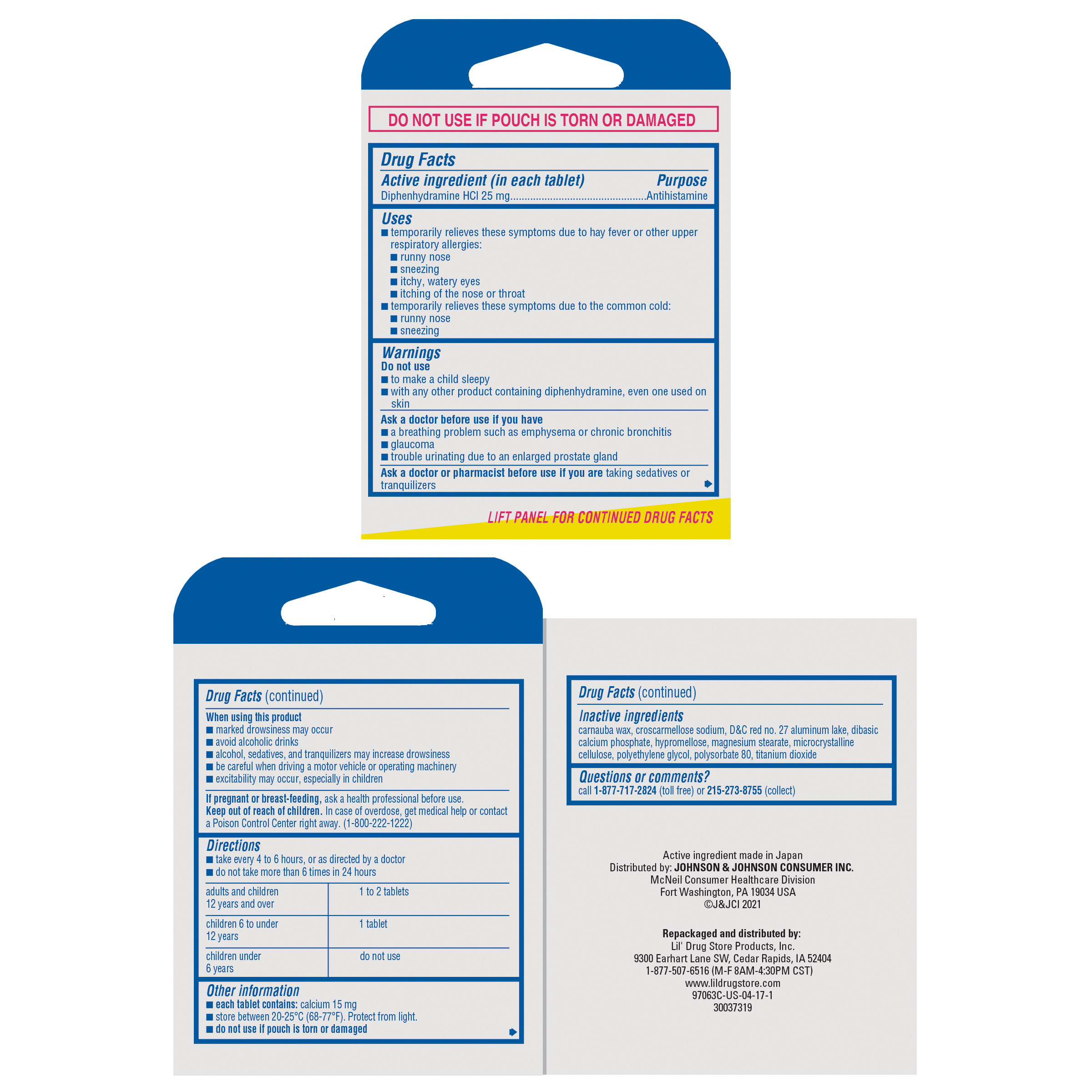 Benadryl Allergy Tablets, 3 Servings per Box, 6 Boxes | Costco