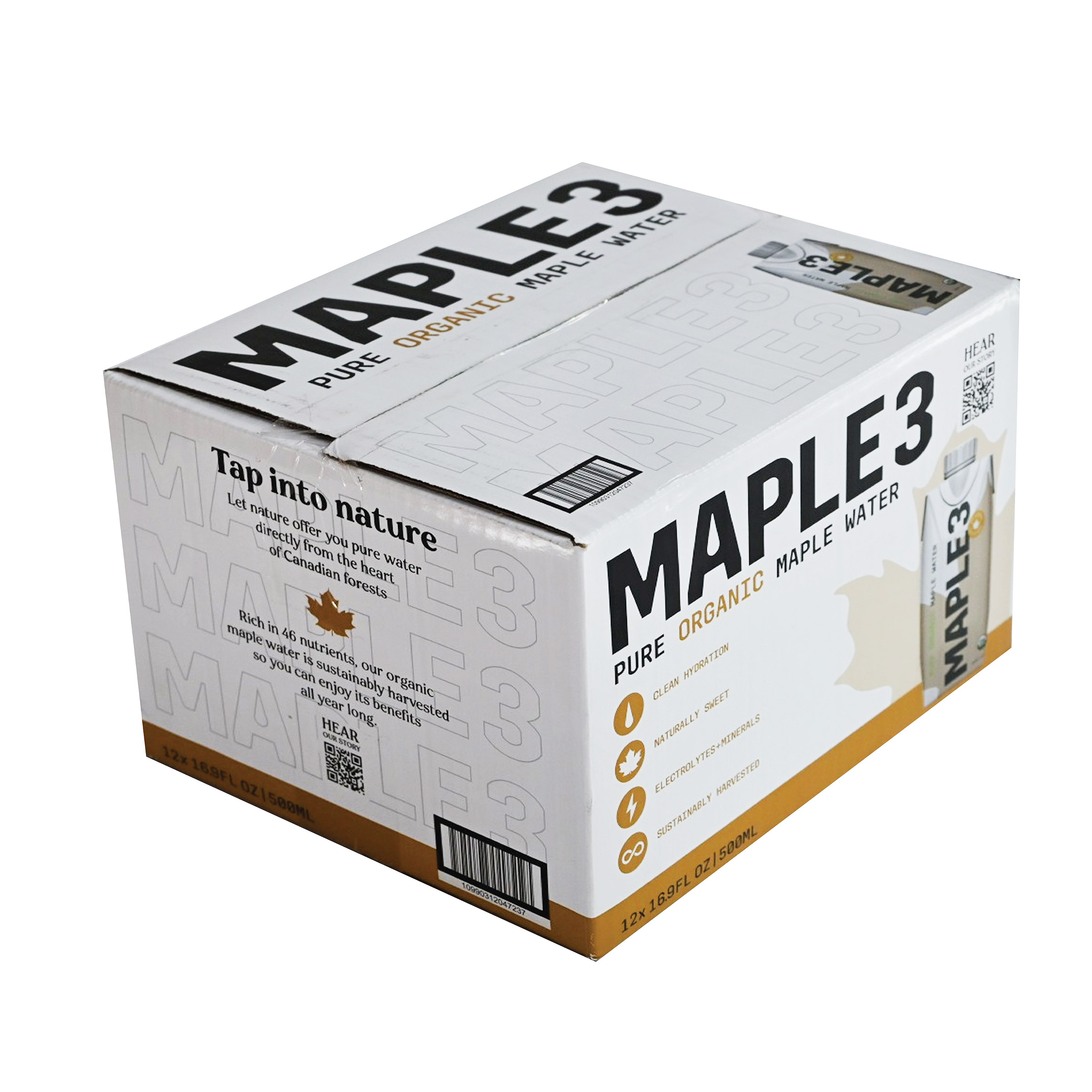 Maple 3 Pure Organic Maple Water, 16.9 fl oz, 12-count | Costco