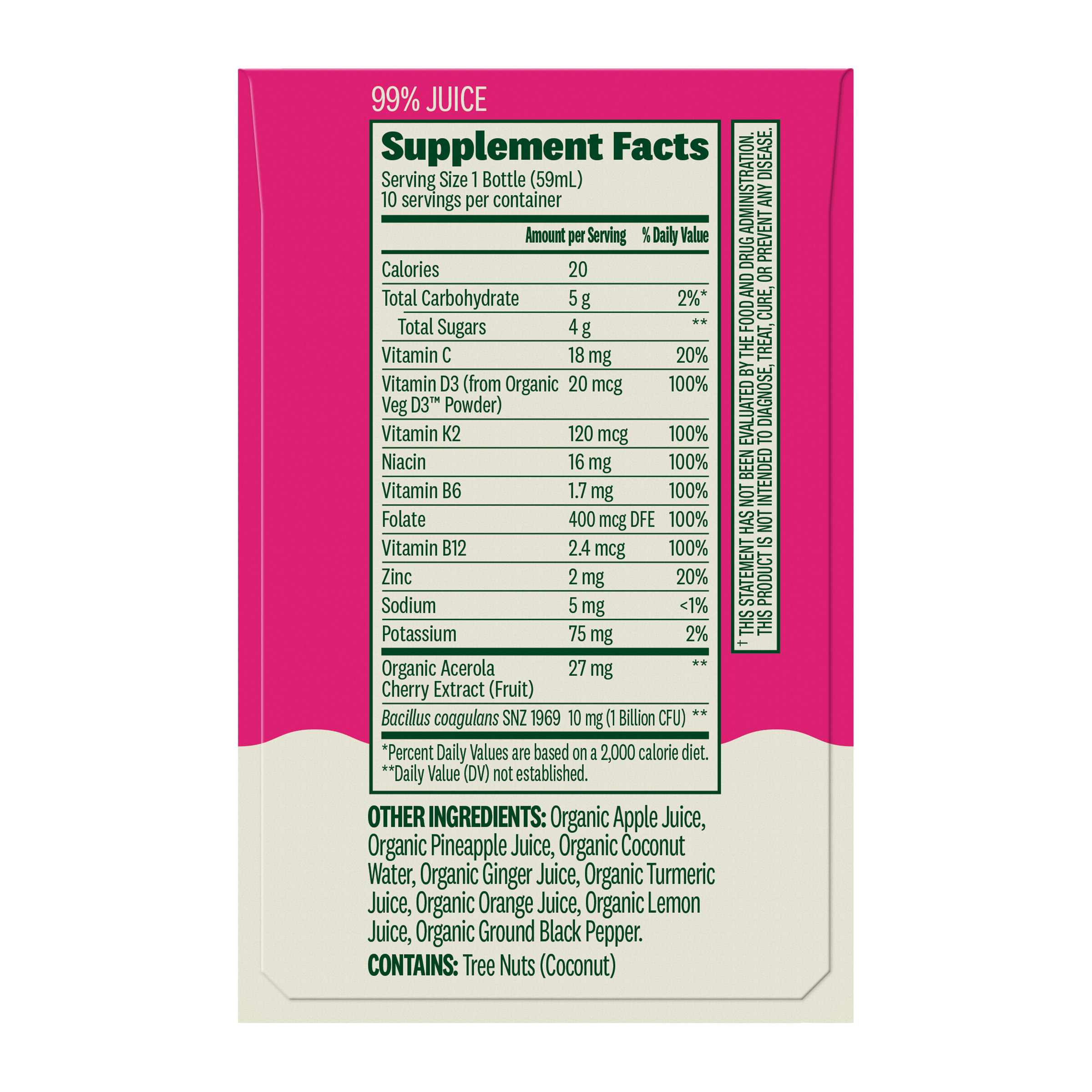 Suja Organic Ginger Orange Immunity Shots, 2 fl oz, 10-count | Costco