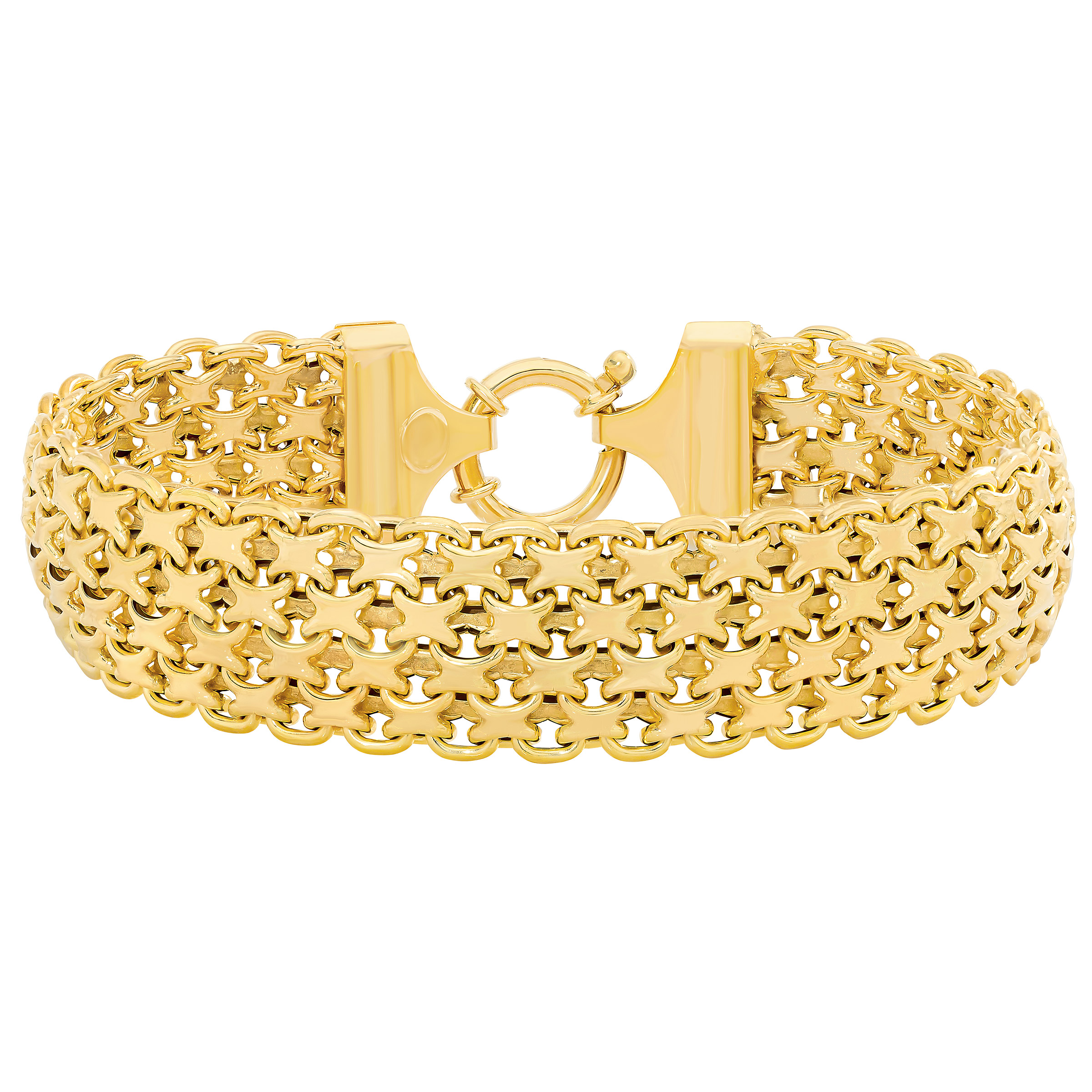 High Polish Bombay Bismark Bracelet in Yellow Gold | Costco
