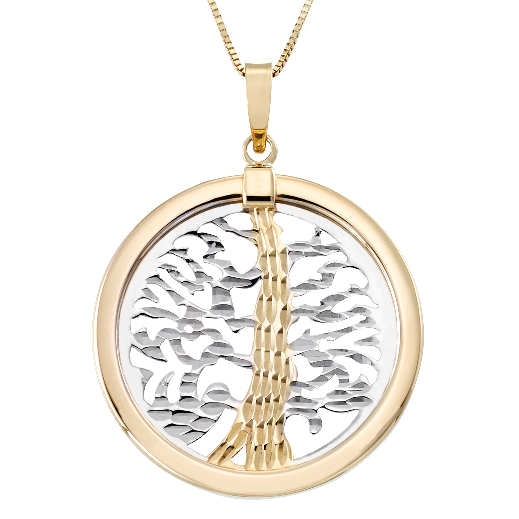 Two Tone Tree Of Life Pendant