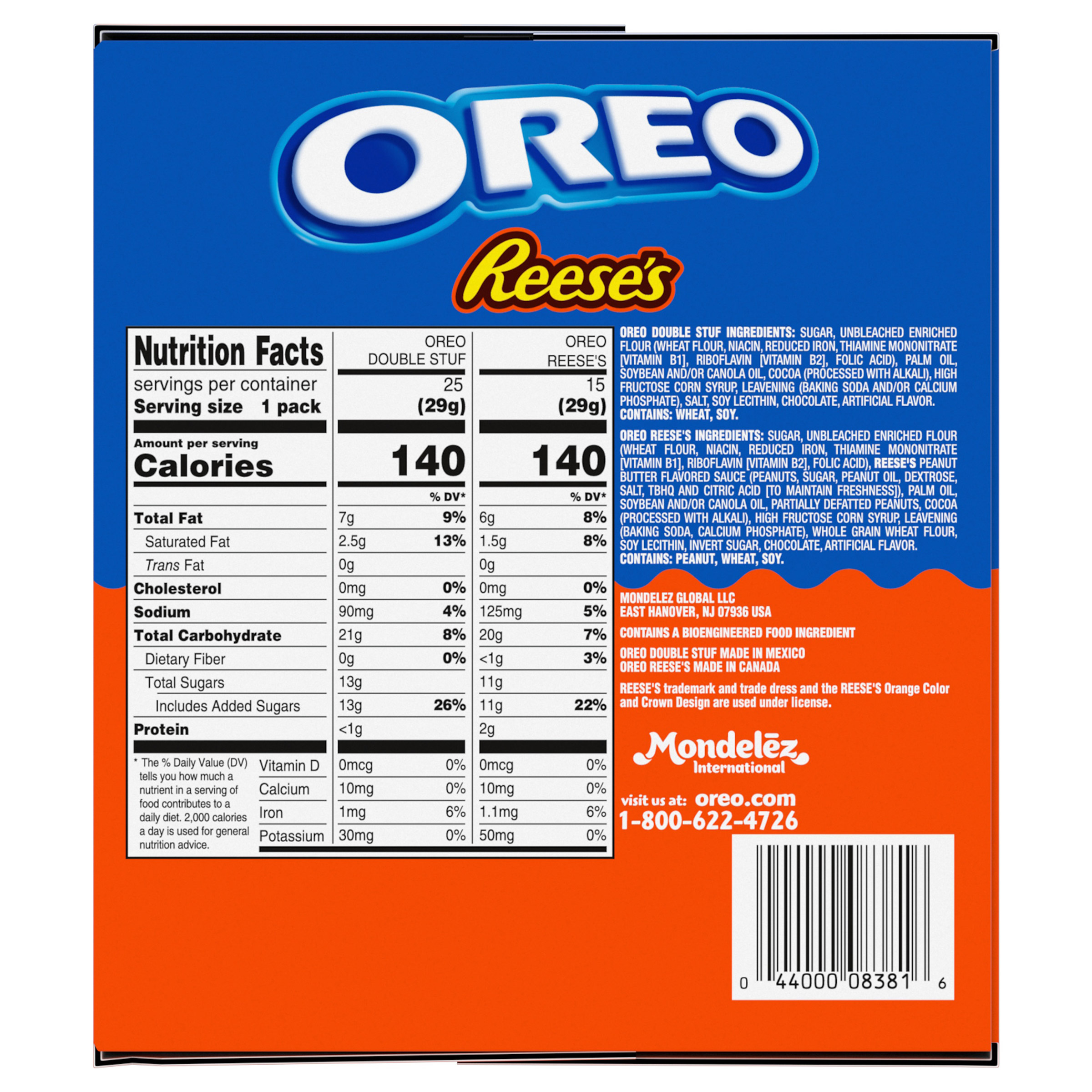 Oreo Reese's and Double Stuf Variety Pack, 40-count | Costco