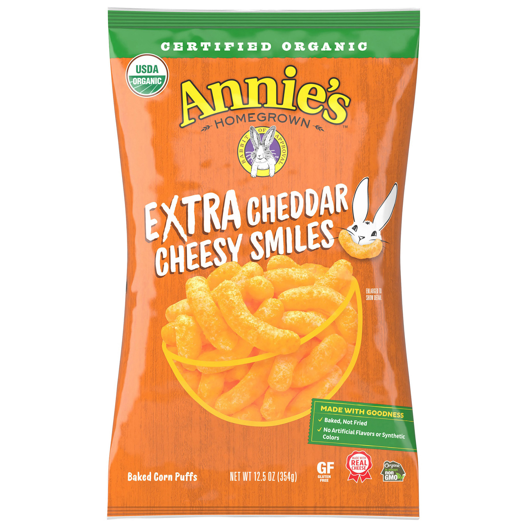 Annie’s Organic Extra Cheddar Cheesy Smiles, 12.5 oz | Costco