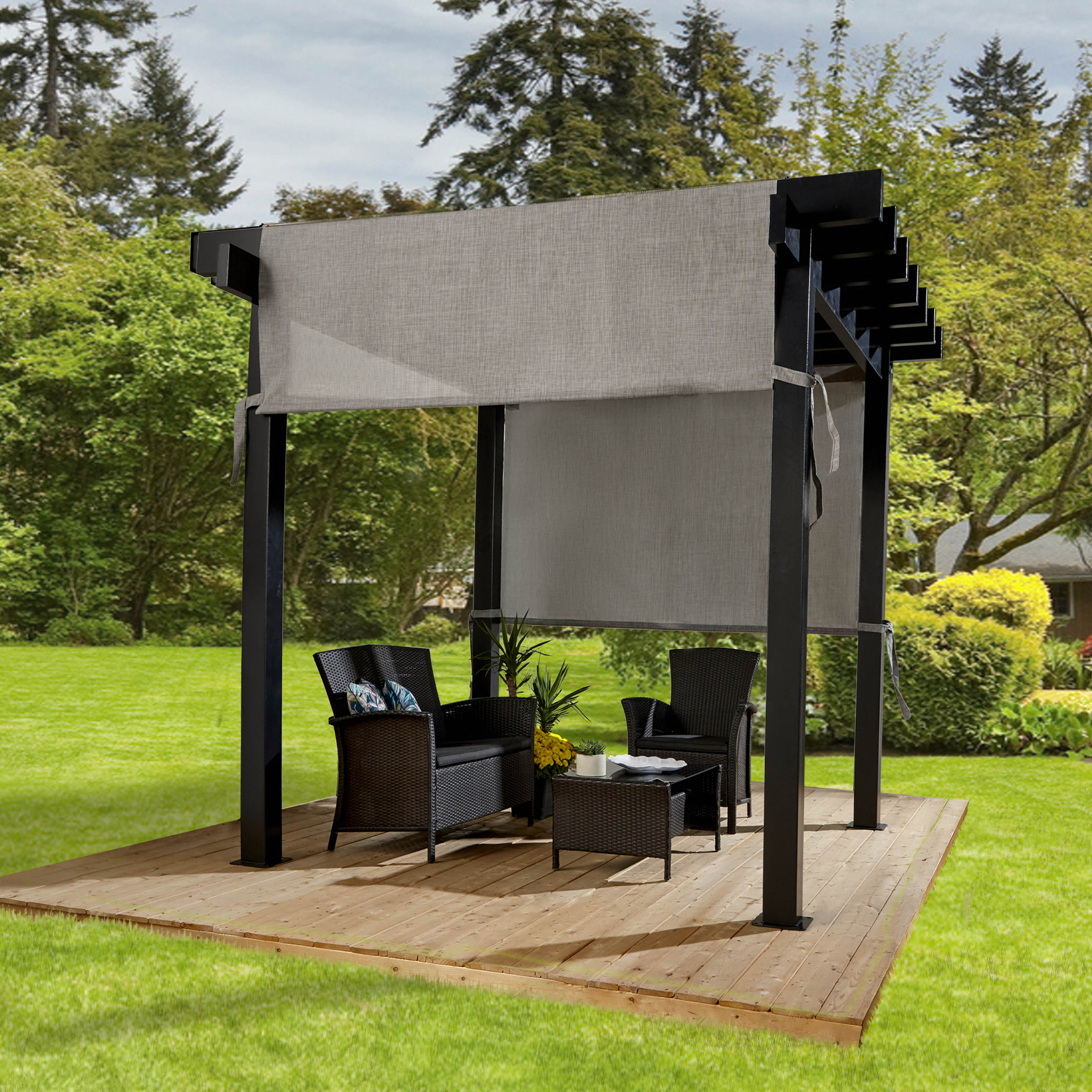 Sojag Yamba Pergola with Adjustable Textilene Canopy | Costco