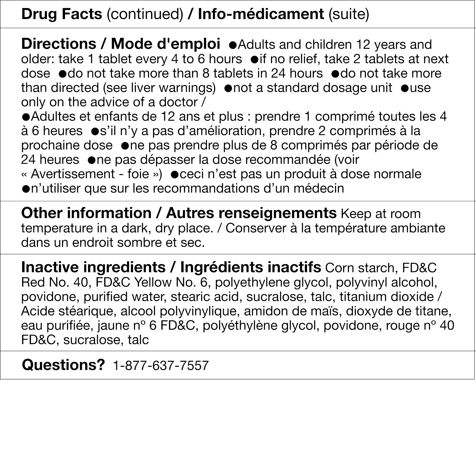 Kirkland Signature Extra Strength Acetaminophen 500 mg, 400 tablets ...