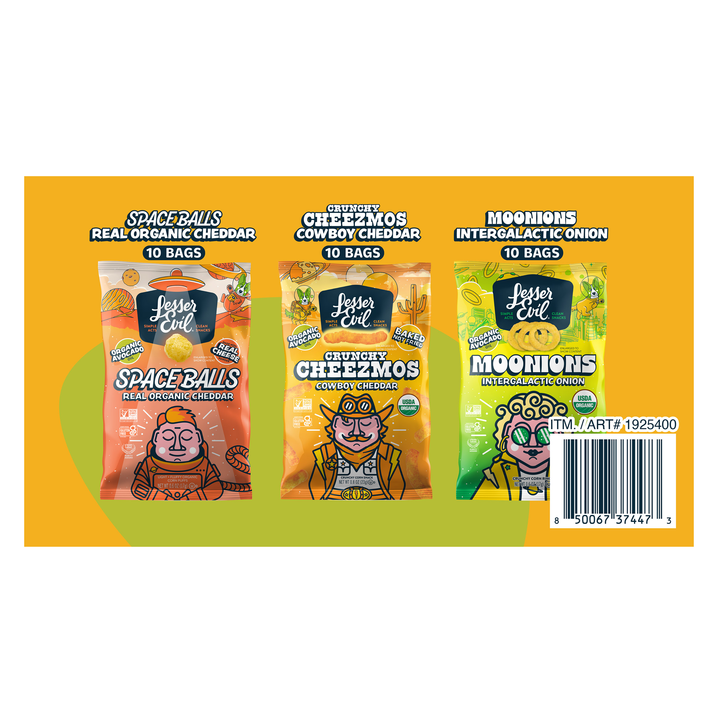 Lesser Evil Avocado Oil Organic Snack Box, 30-count | Costco