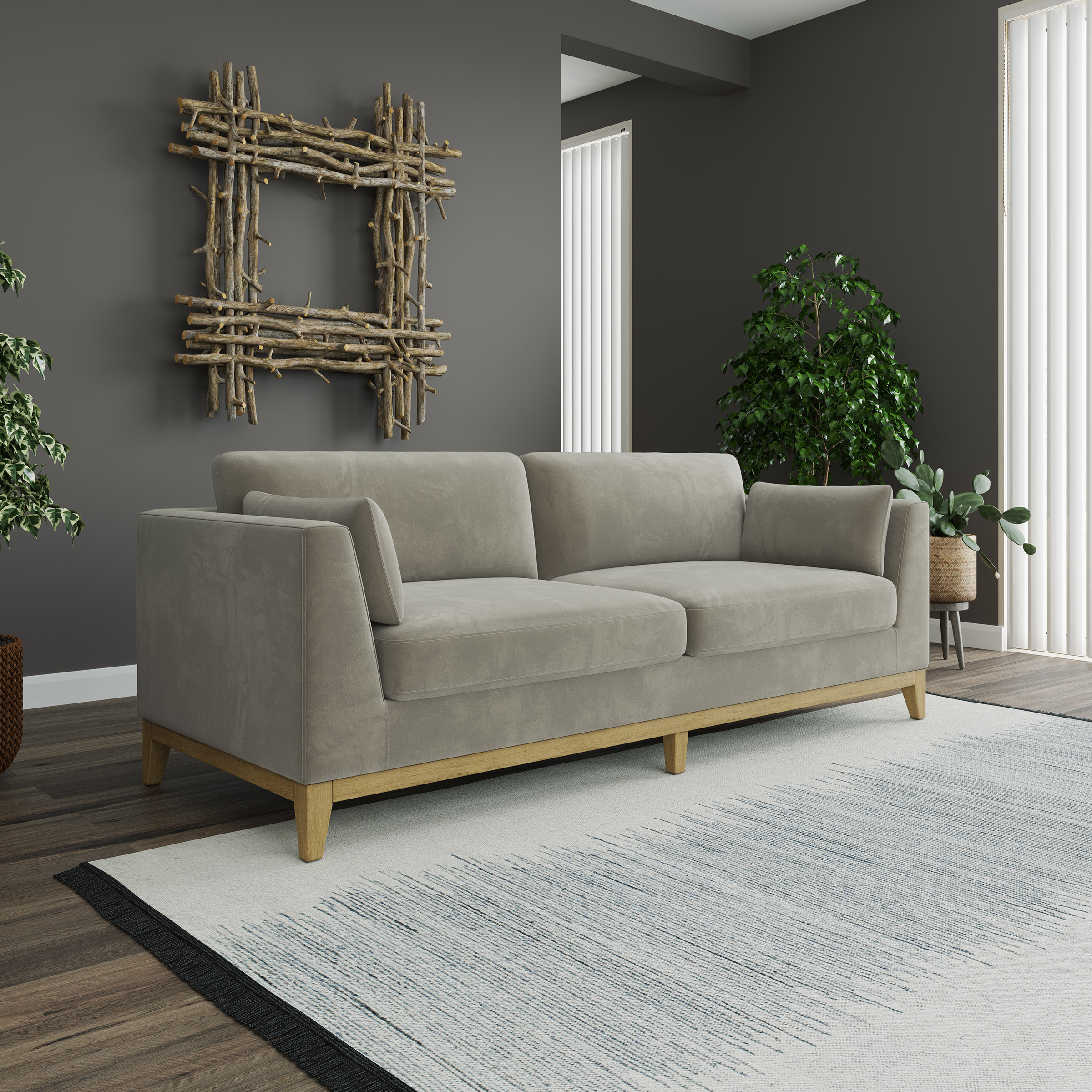 Thomasville Mokena Fabric Stationary Sofa with Storage | Costco