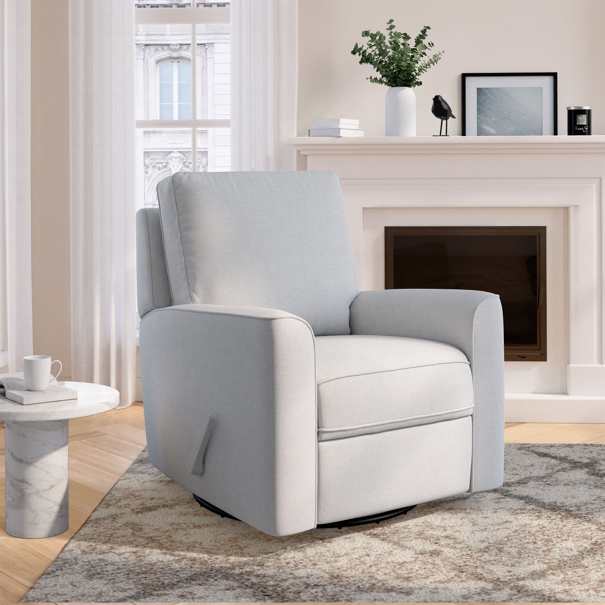 True Innovations Paxley Fabric Swivel Glider Recliner