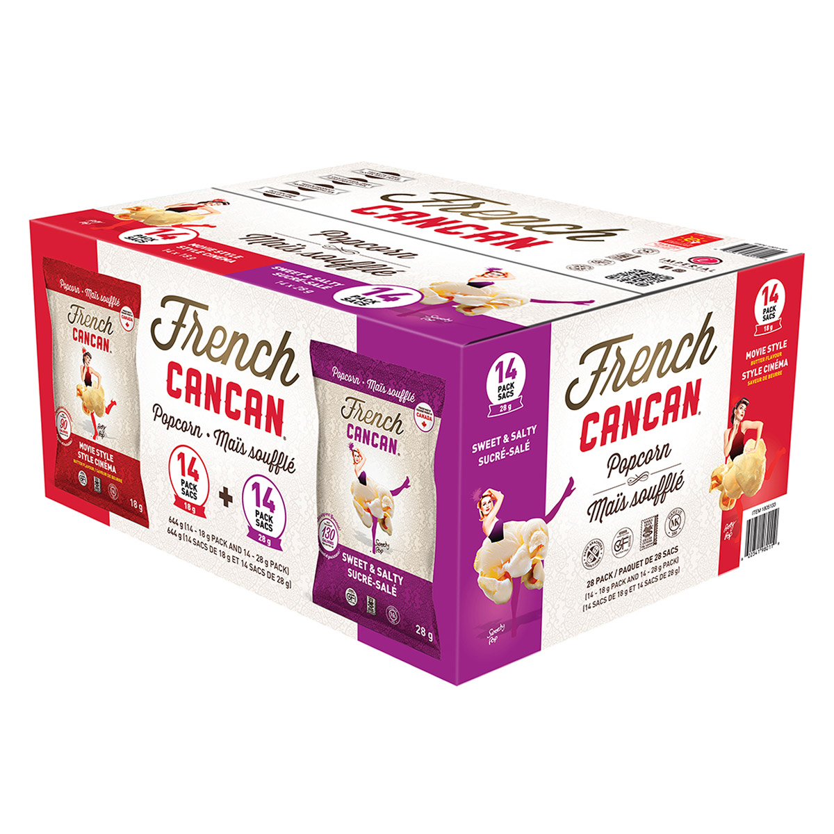 French Cancan Popcorn, Variety Pack, 644 g | Costco