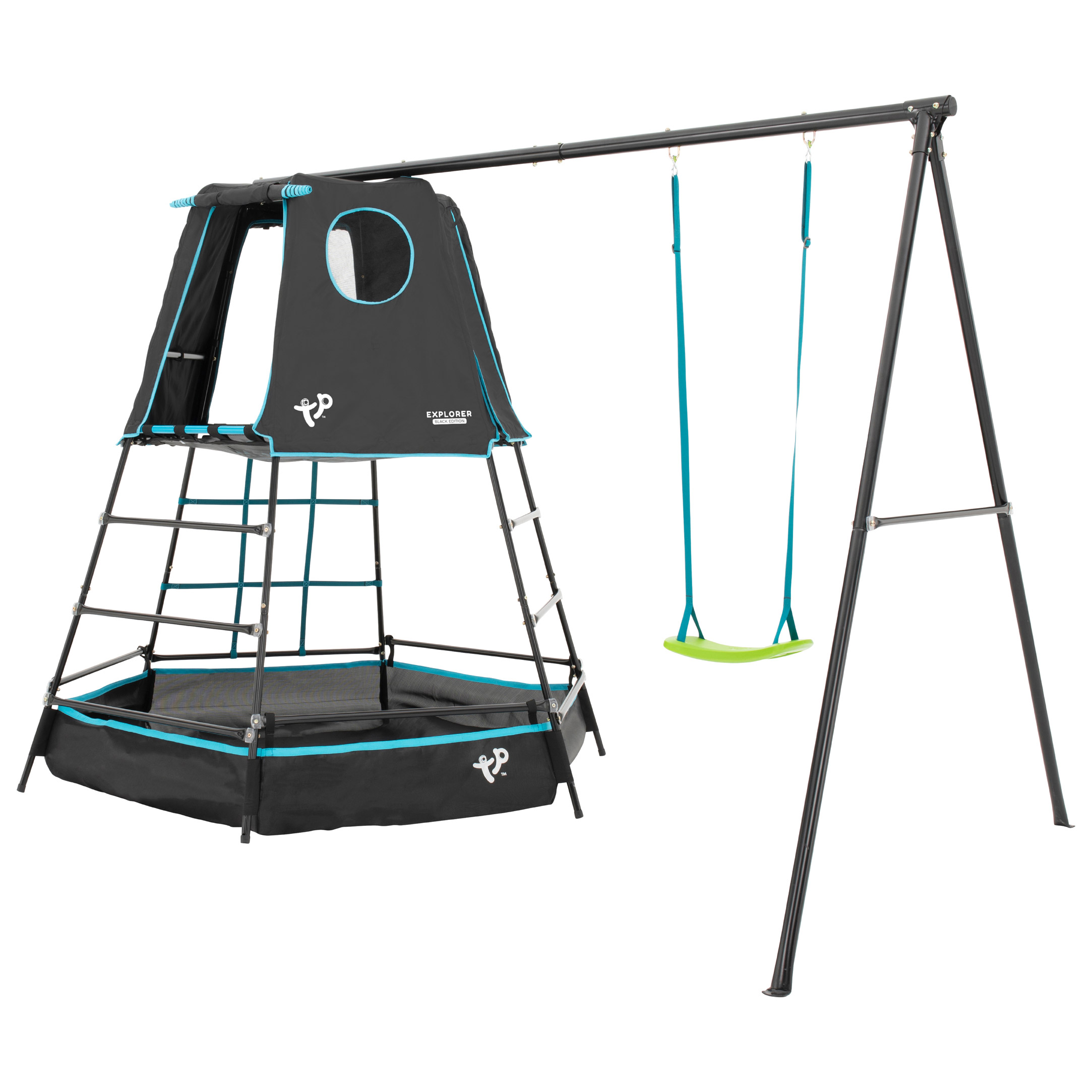 TP Black Explorer with Sandpit and Black Explorer Swing Arm | Costco