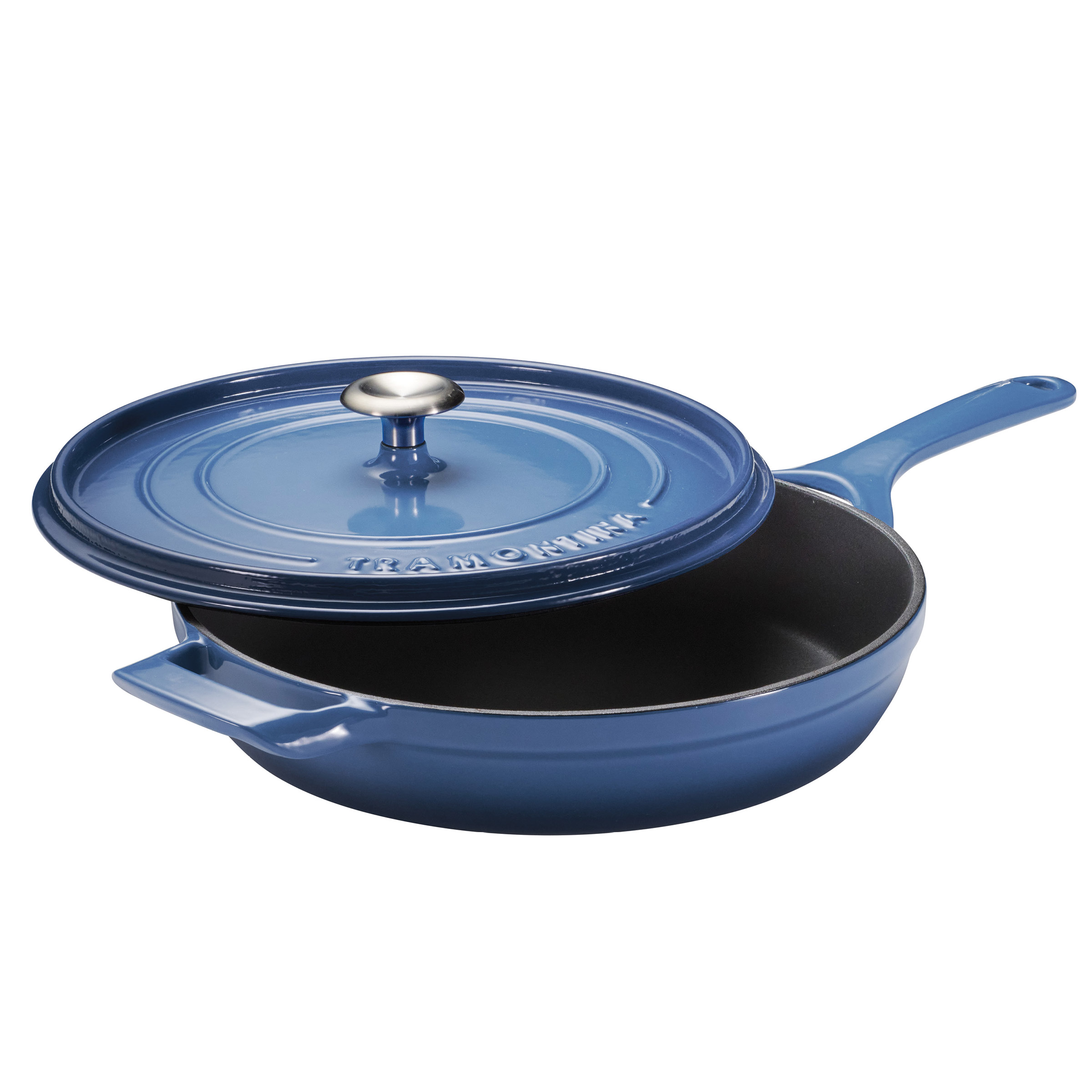 Tramontina 12" Enameled Cast Iron Skillet with Lid | Costco