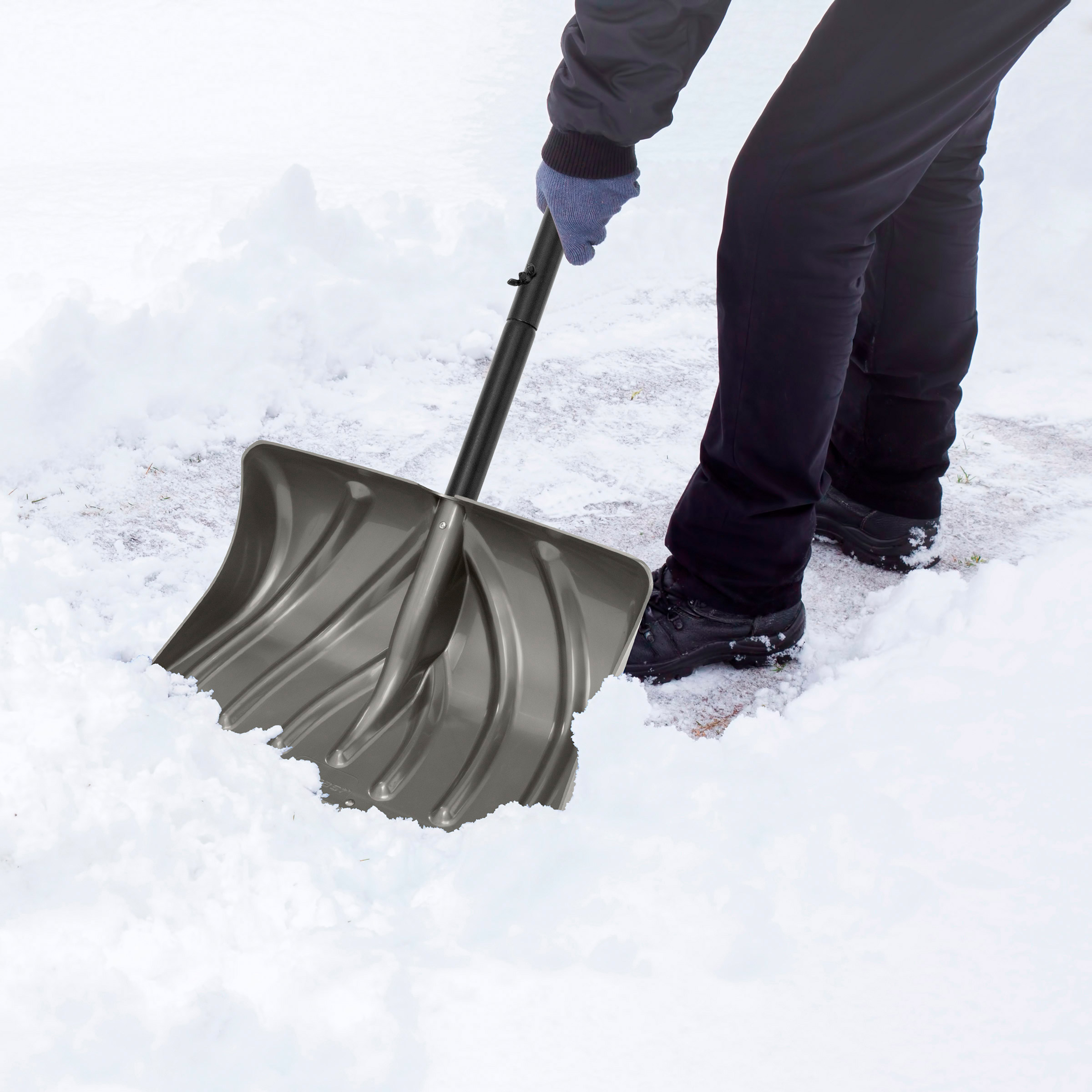 Suncast Snow Shovel Union Tools 39.61 In. Wood Handle And Plastic