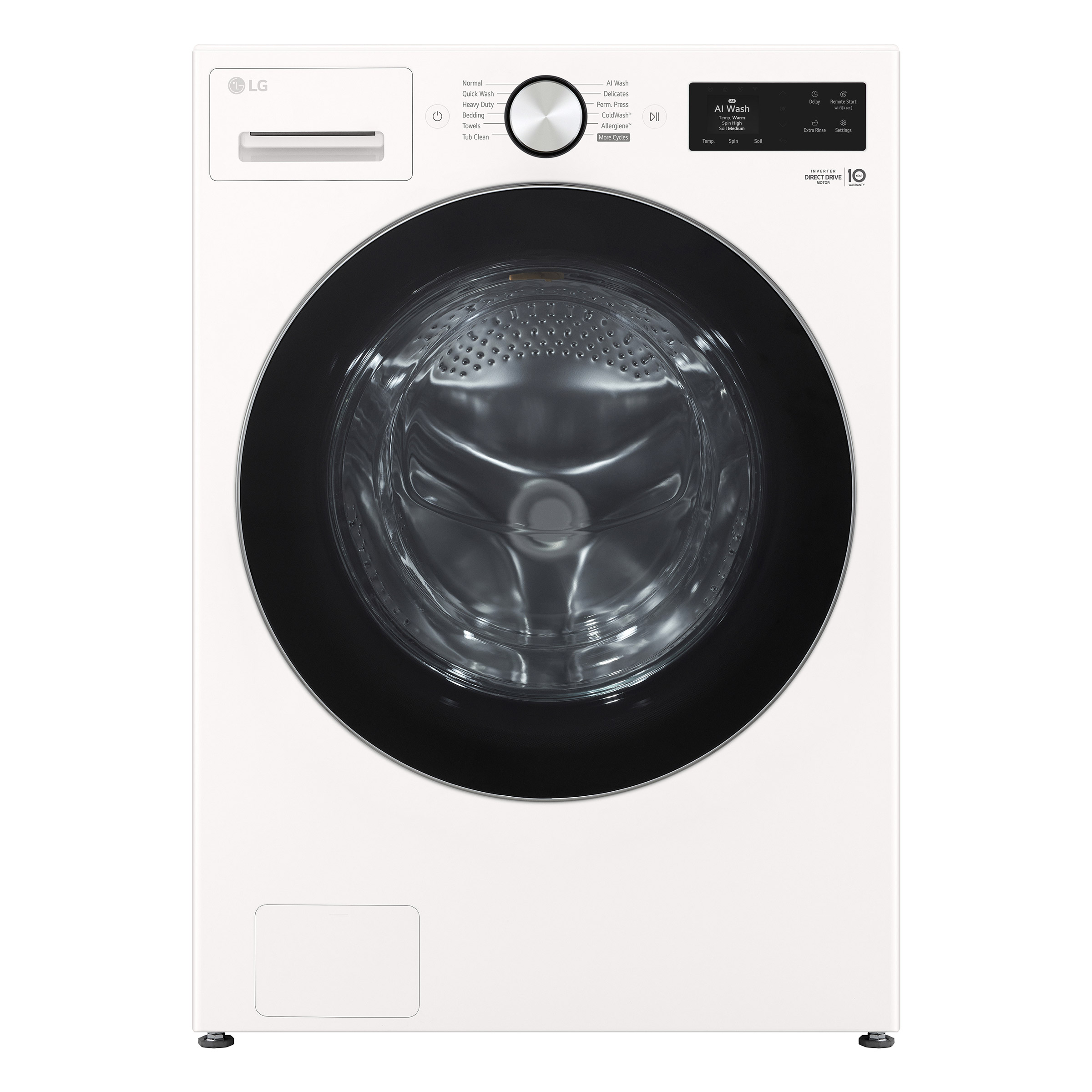 LG 5.0 cu. ft. Mega Capacity Smart Front Load Washer with TurboWash ...