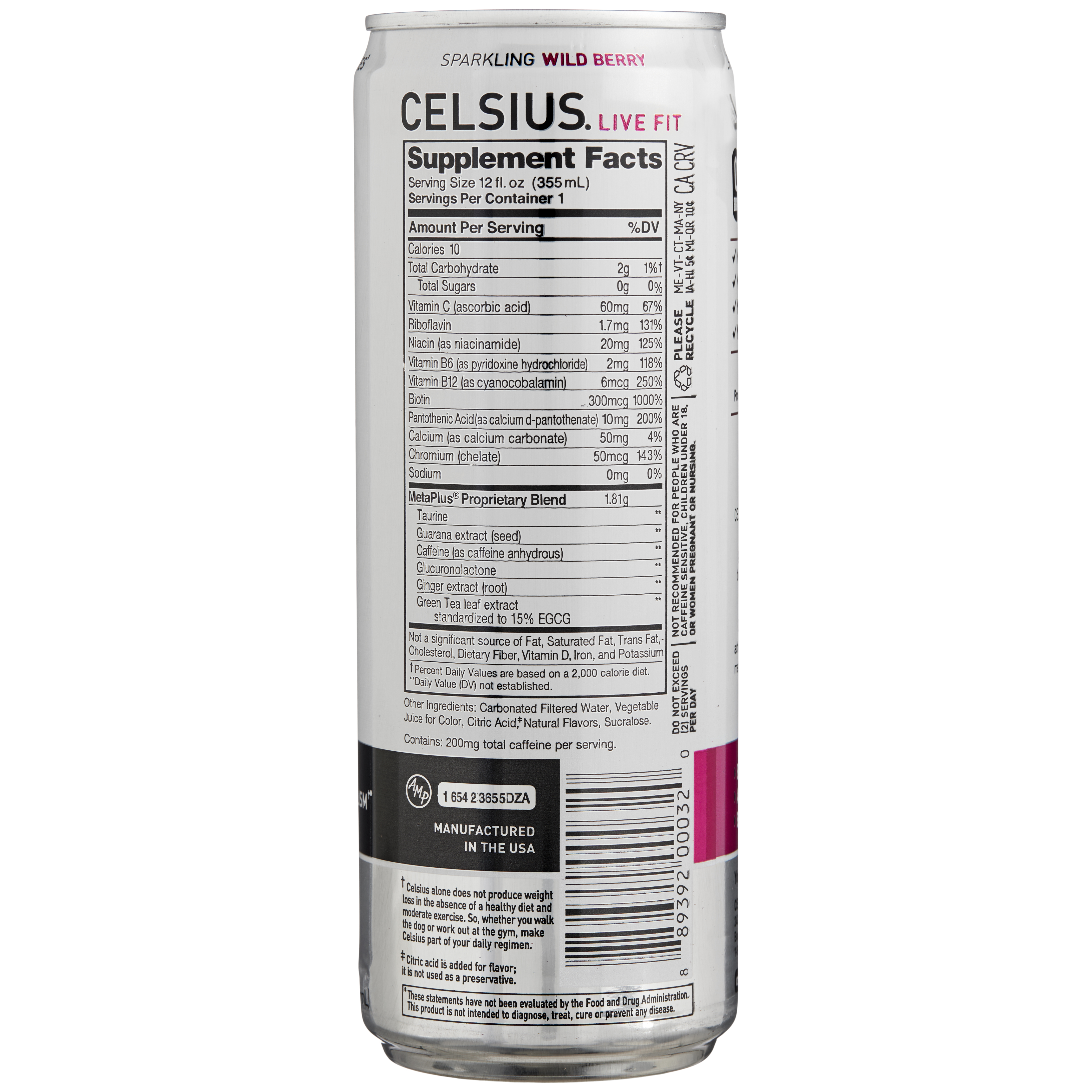 CELSIUS Energy Drink, Sparkling Wild Berry, 12 fl oz, 24 ct | Costco