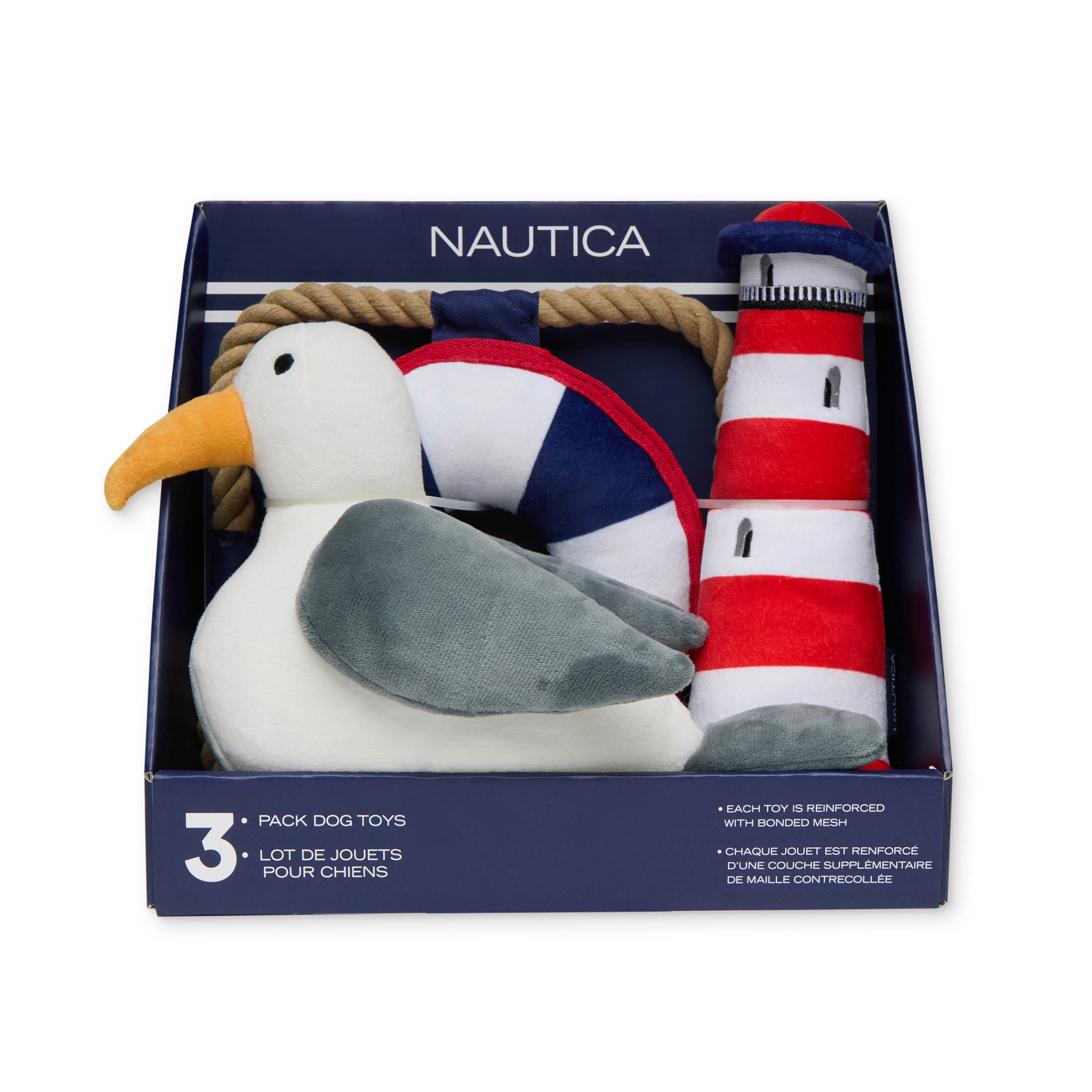 Nautica 3-piece Pet Toy Plush Bundle | Costco