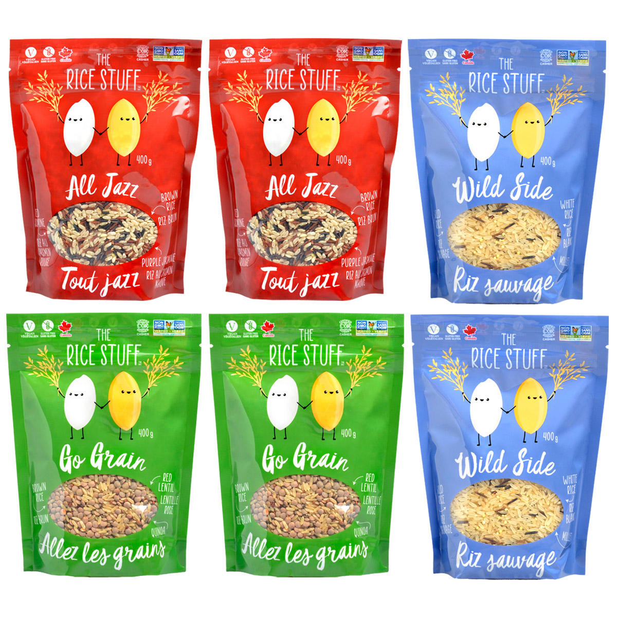 The Rice Stuff Rice and Grain Variety Pack, 6 × 400 g | Costco