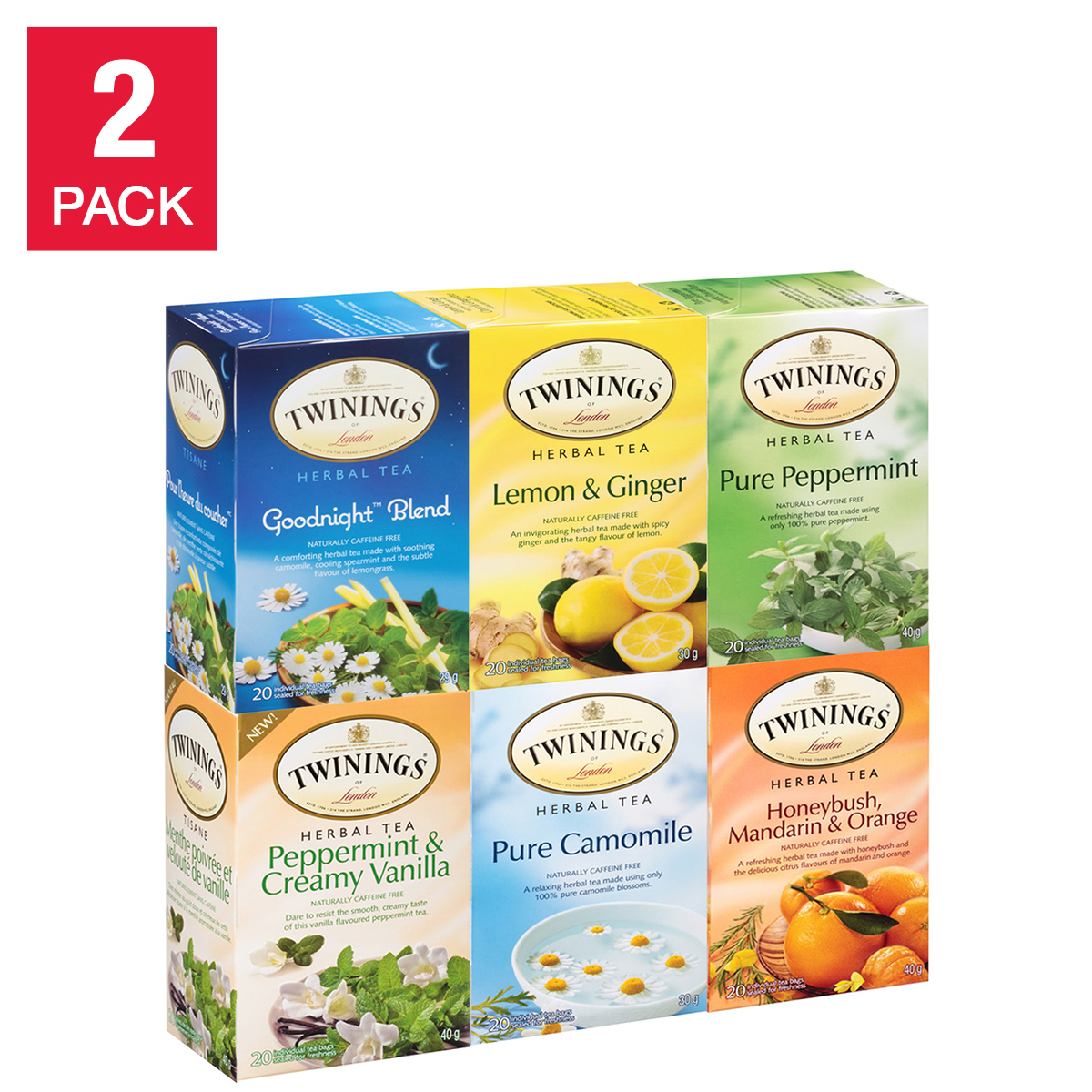 Twinings Mixed Herbal Tea Assortment, 240-count | Costco