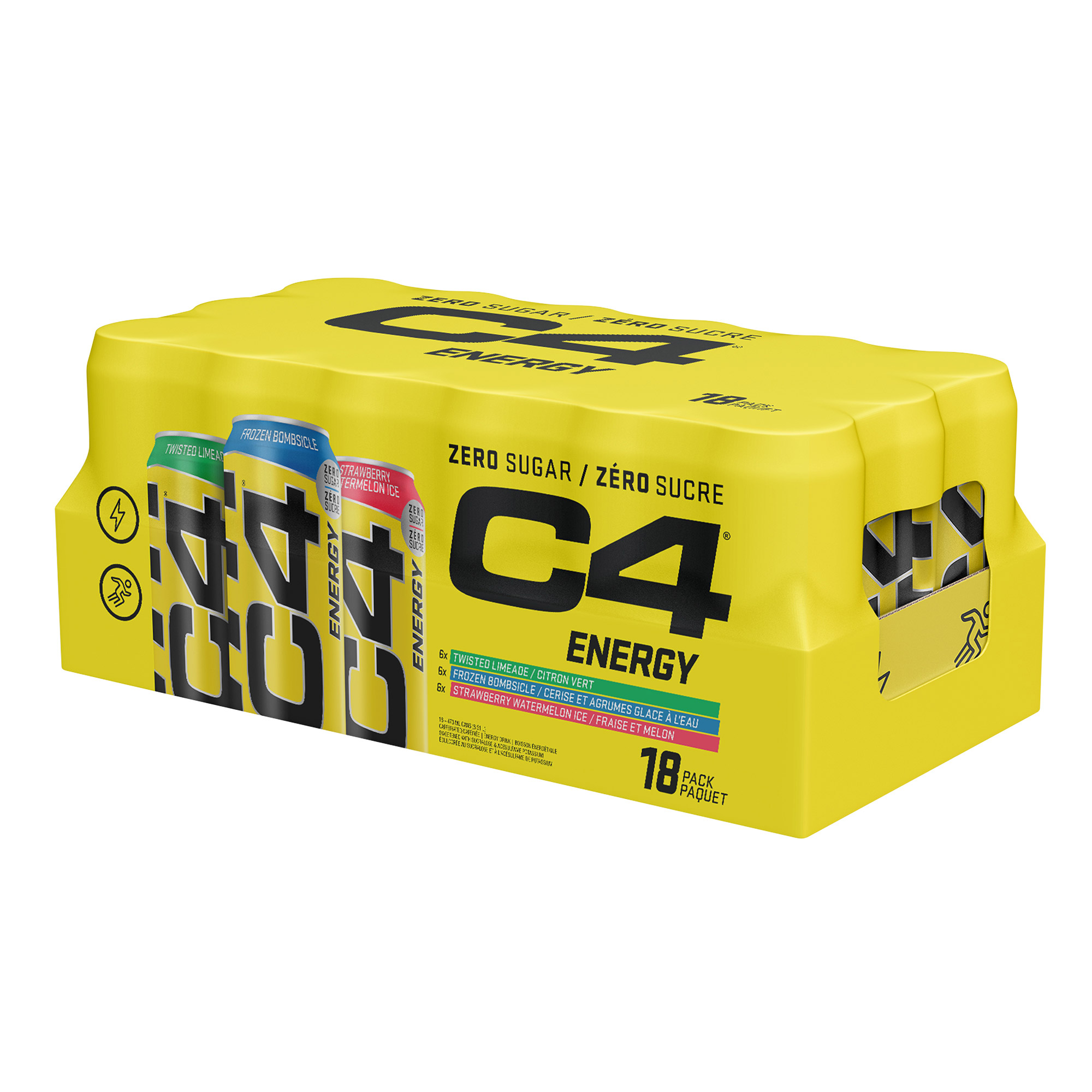 C4 Zero Sugar Energy Drink Variety Pack, 473 mL, 18-pack | Costco