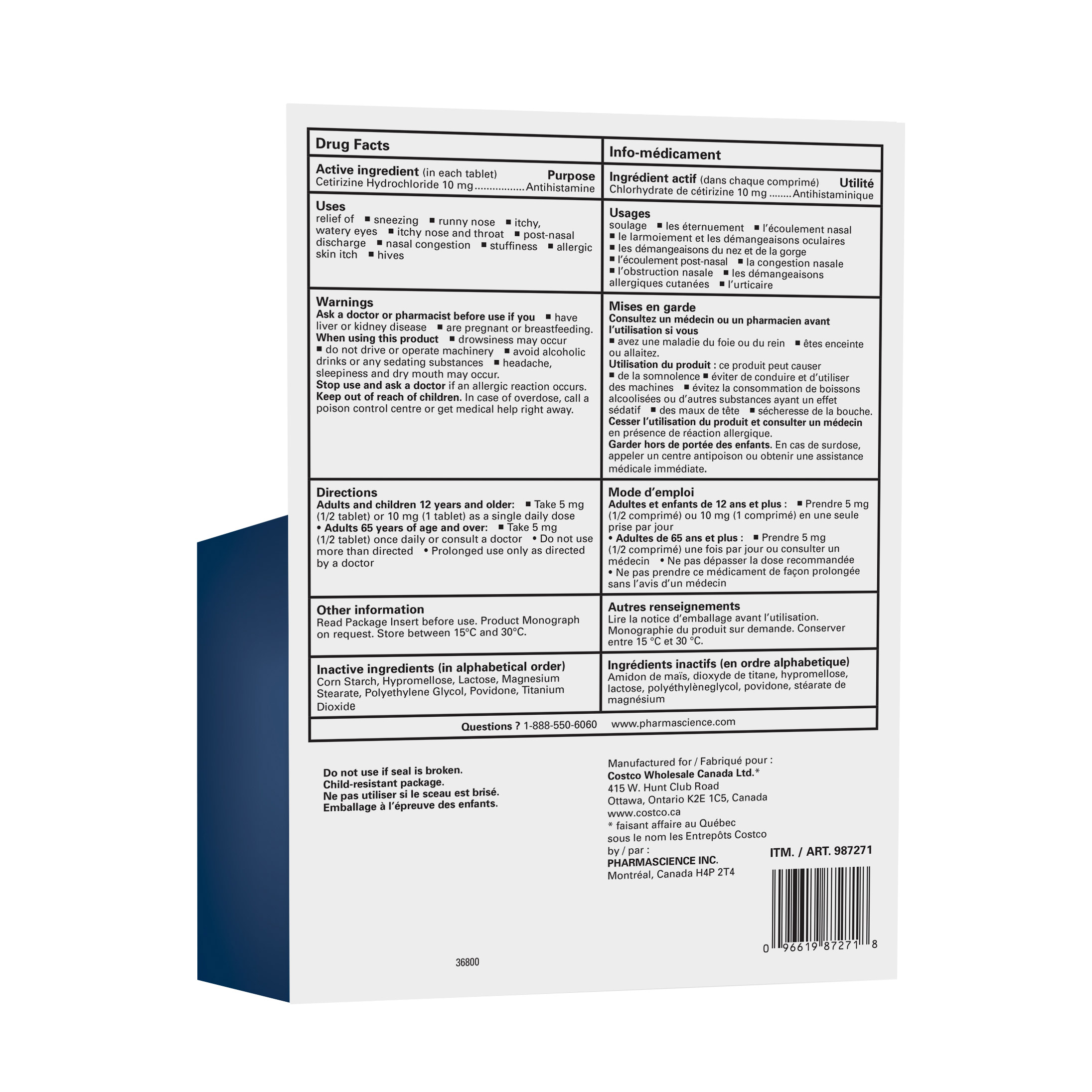 Kirkland Signature Allergy Relief Extra Strength10 mg, 200 Tablets | Costco
