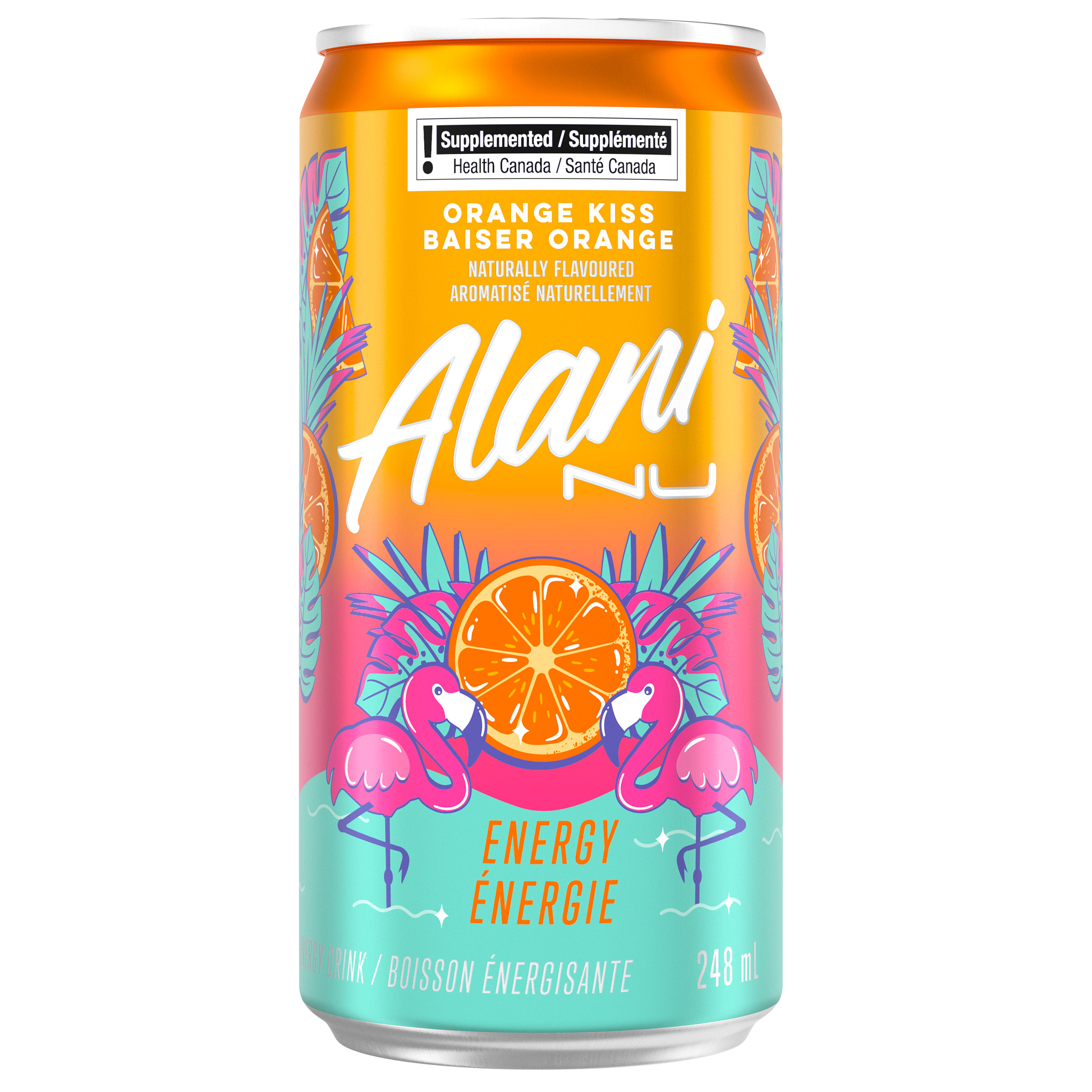 Alani Nu Mini Orange Kiss Energy Drink, 248 mL, 24-pack | Costco