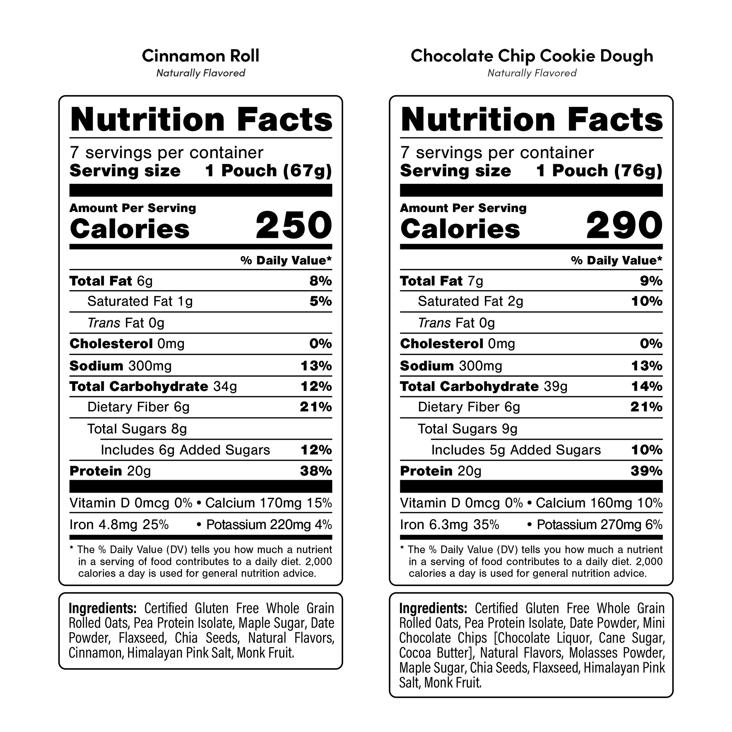Oats Overnight, 20g Protein Shake, Cookie Dough & Cinnamon Roll 14-pack ...