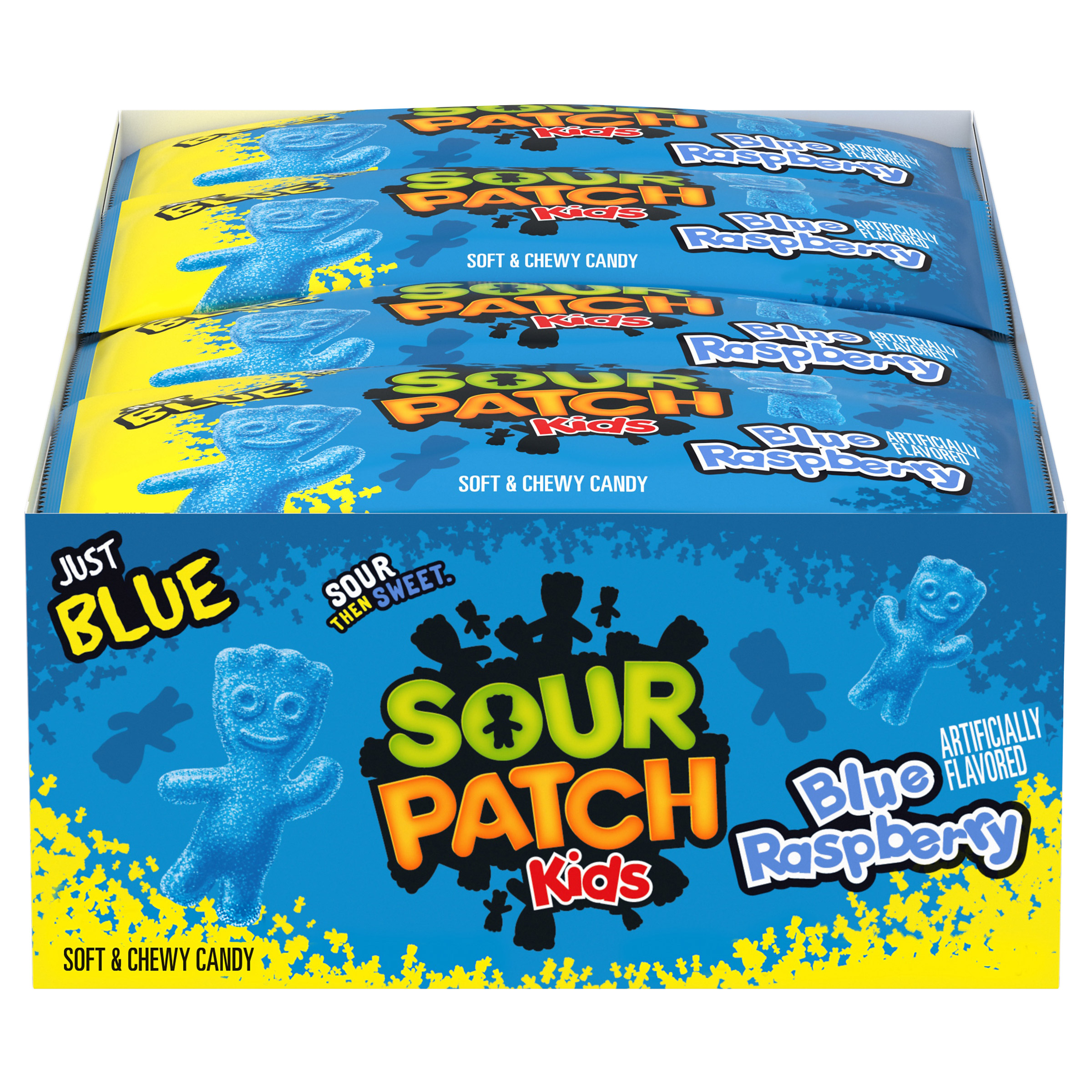 Sour Patch Kids Soft and Chewy Candy, Blue Raspberry, 2 oz, 24-count ...