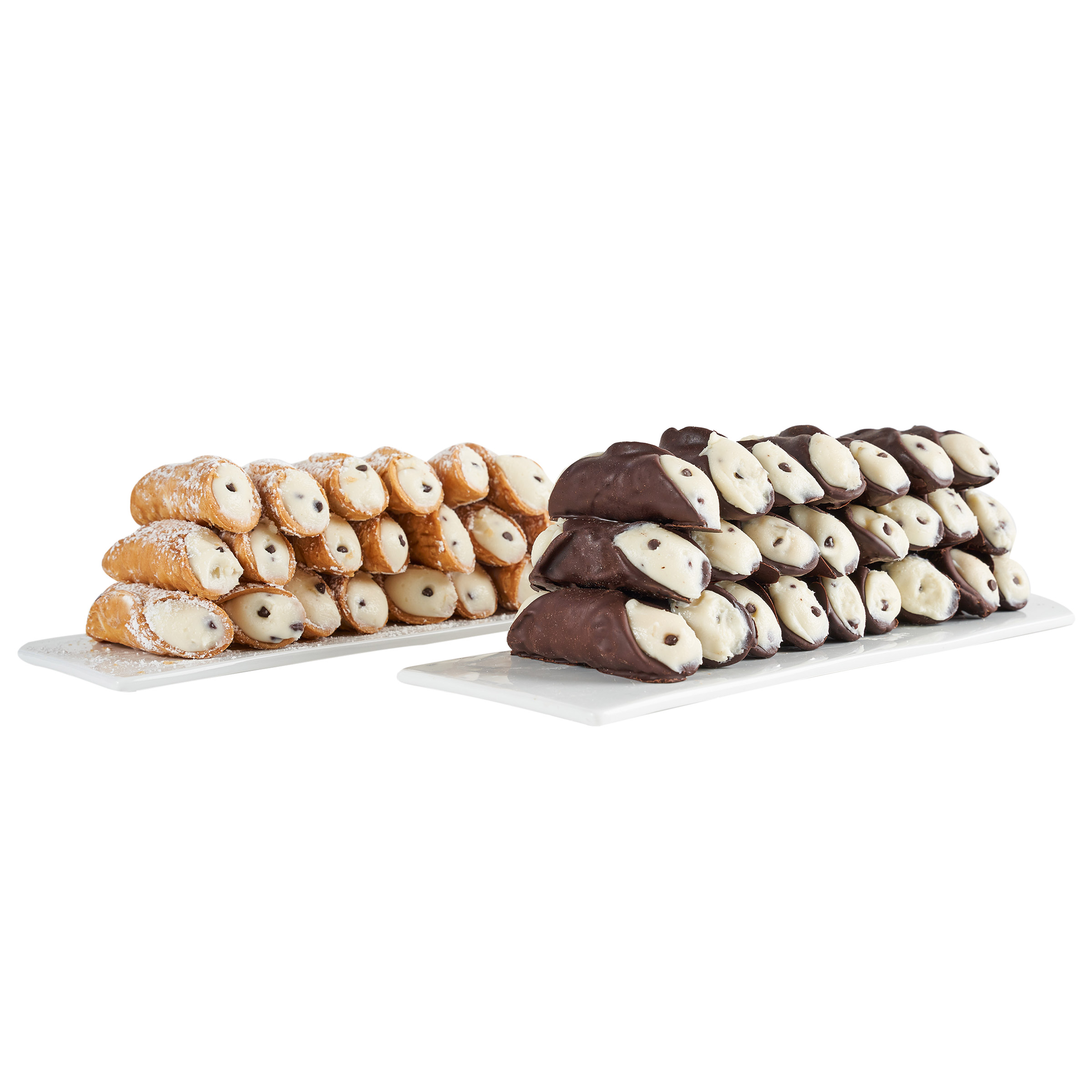 Ferrara's Bakery 48 Mini Cannoli's (24 Plain Filled and 24 Hand Dipped ...