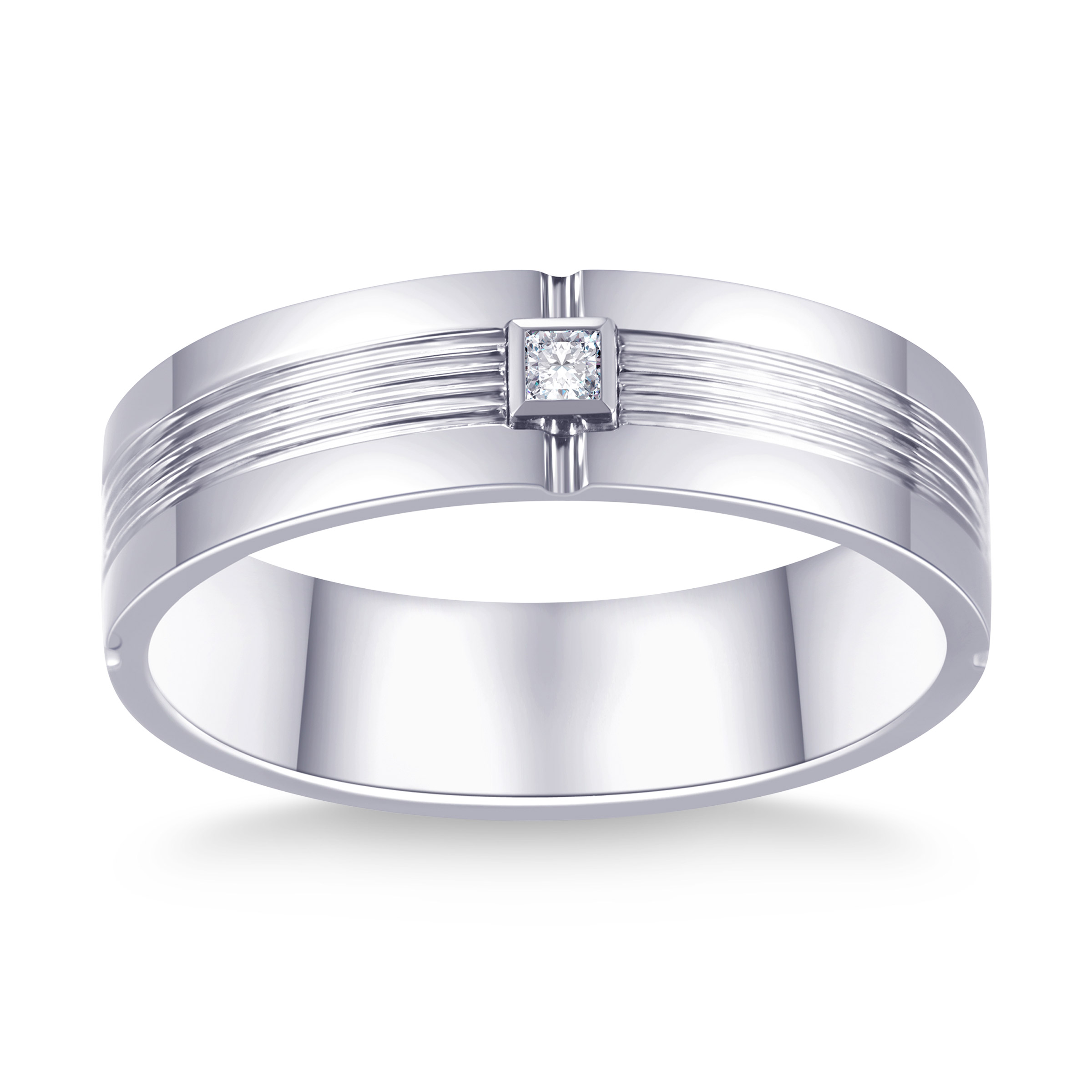 Men’s Princess Cut Diamond Band (0.03 ctw) | Costco