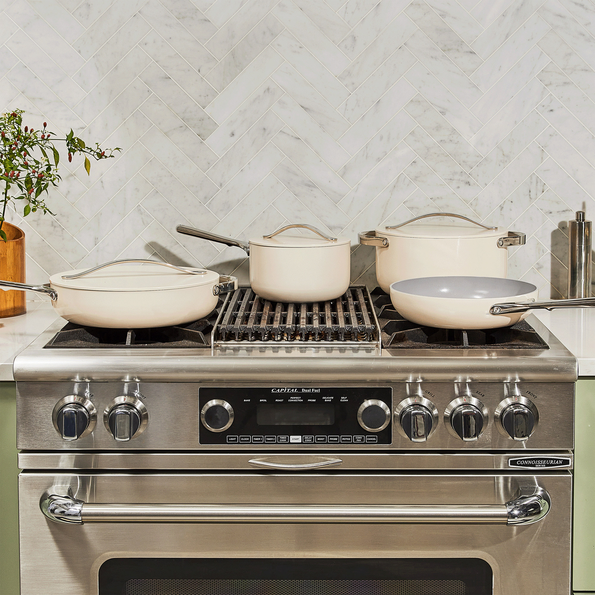 Caraway 24-piece Ceramic Non-stick Cookware Set | Costco