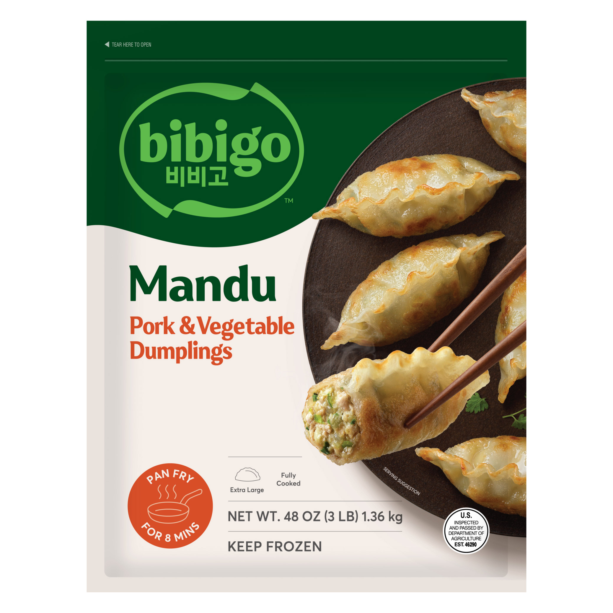 Bibigo Mandu Pork and Vegetable Dumplings, 48 oz | Costco