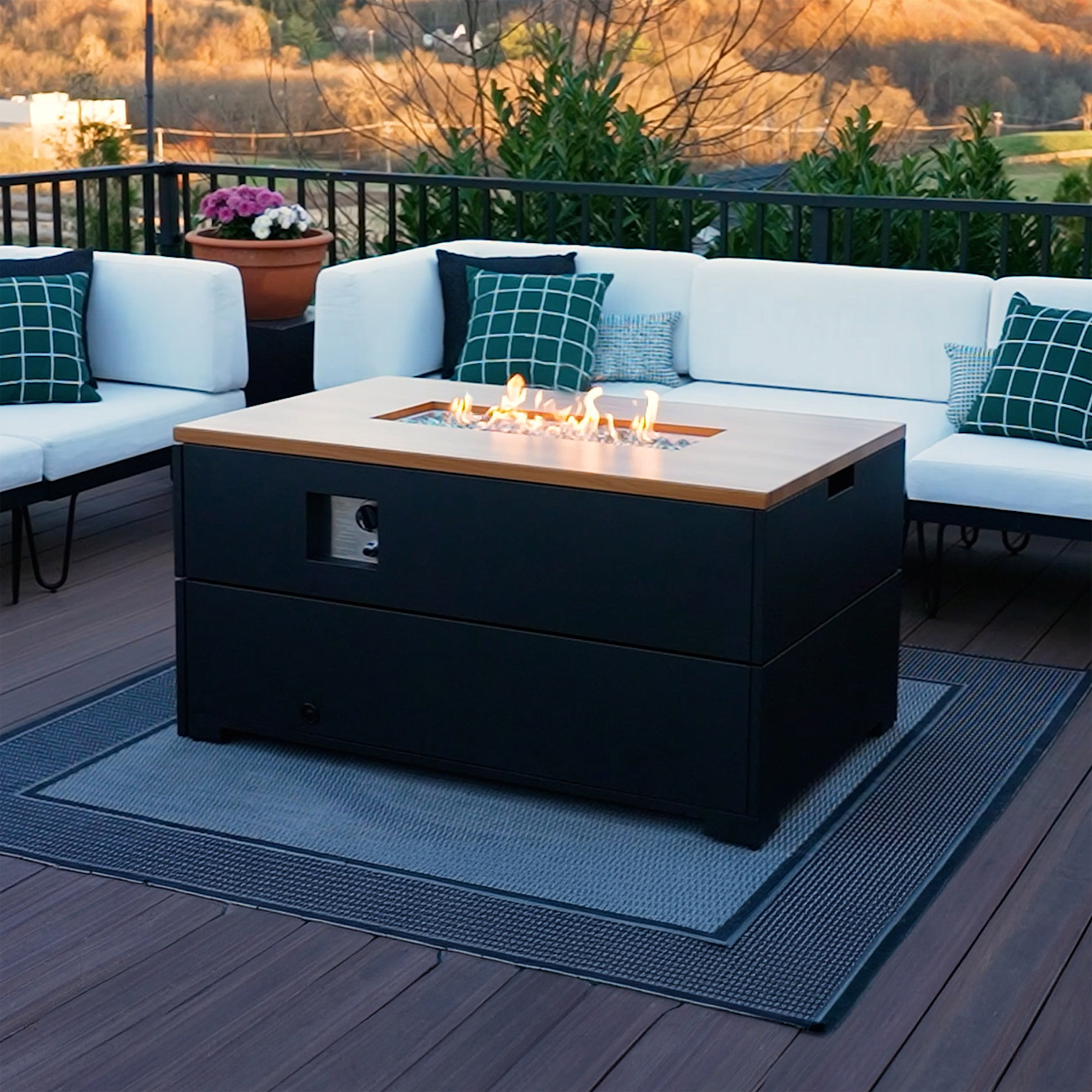 Sunbeam Brava Aluminum Fire Table | Costco