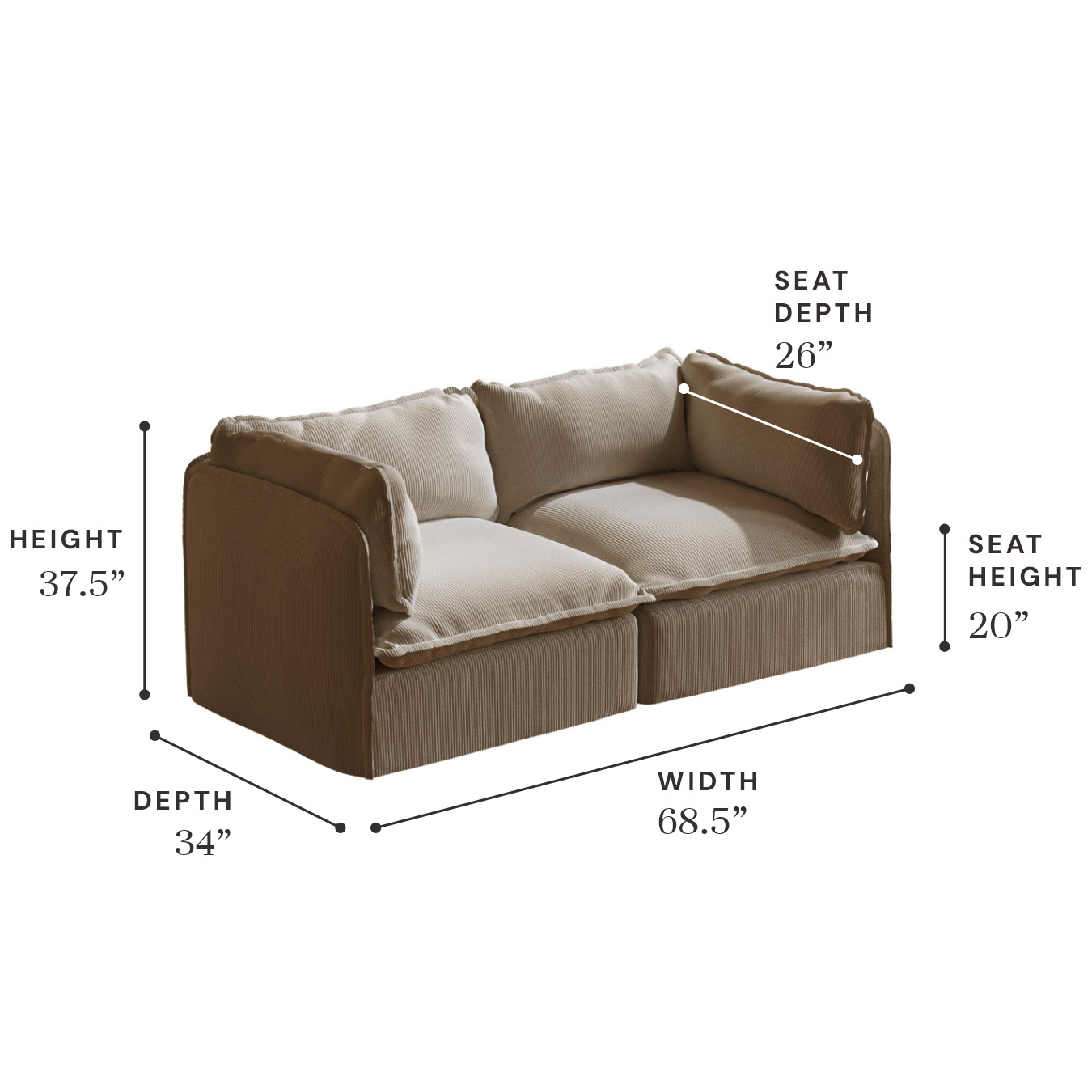Anabei Washable Modular Furniture | Costco