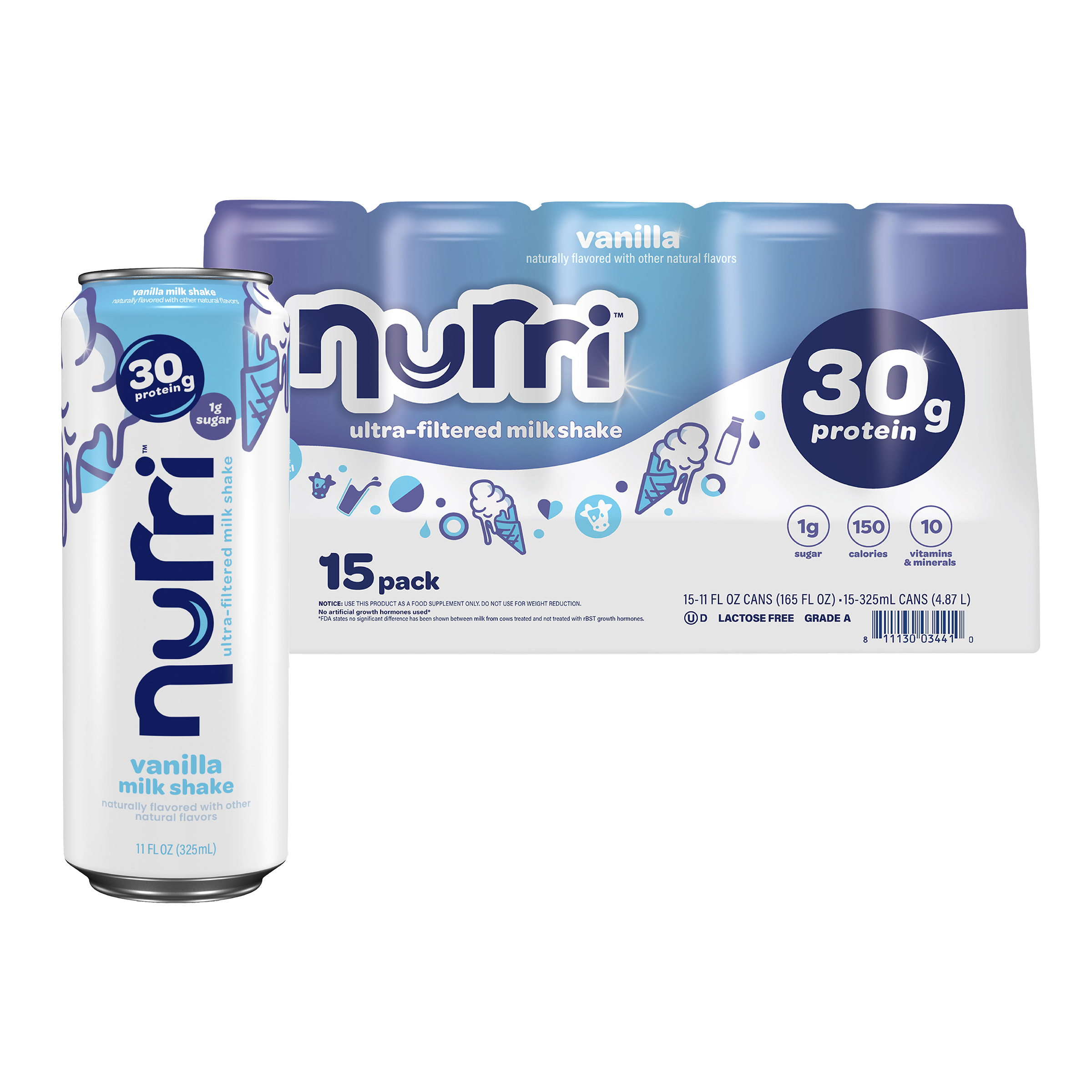 Nurri 30g Protein Shake, Vanilla, 11 fl oz, 15-pack | Costco