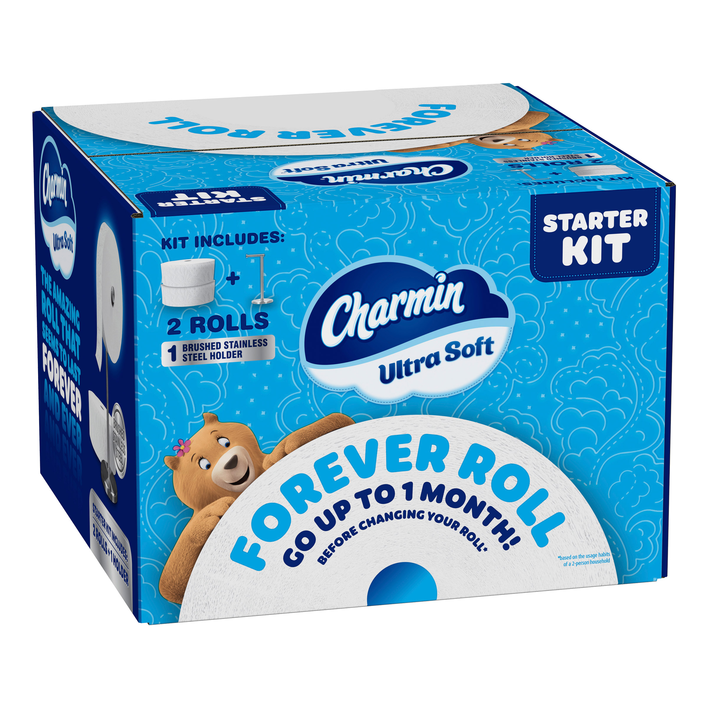 Charmin Ultra Soft Bath Tissue, Forever Roll Starter Kit | Costco