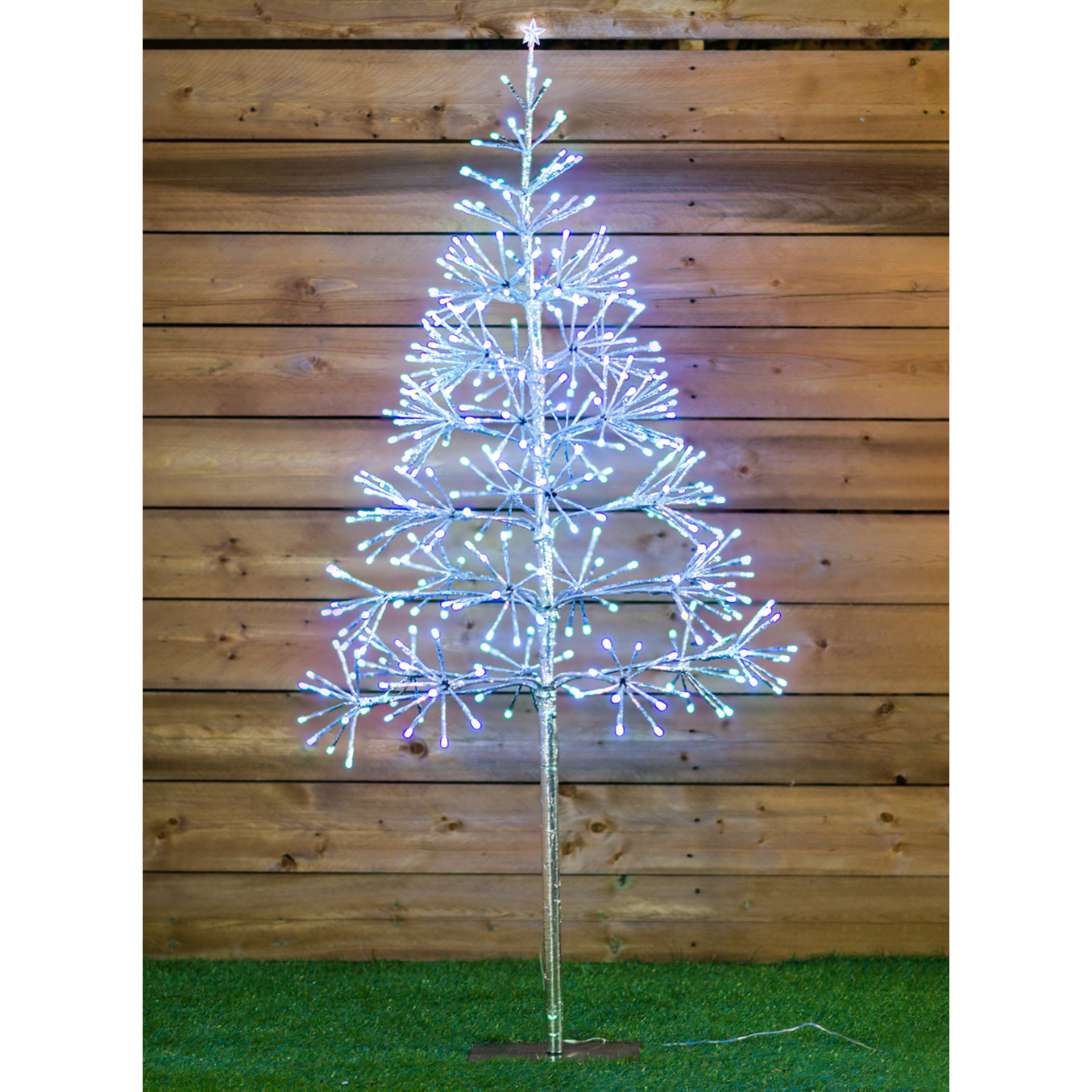 Floral Sparkling LED Tree, Silver | Costco