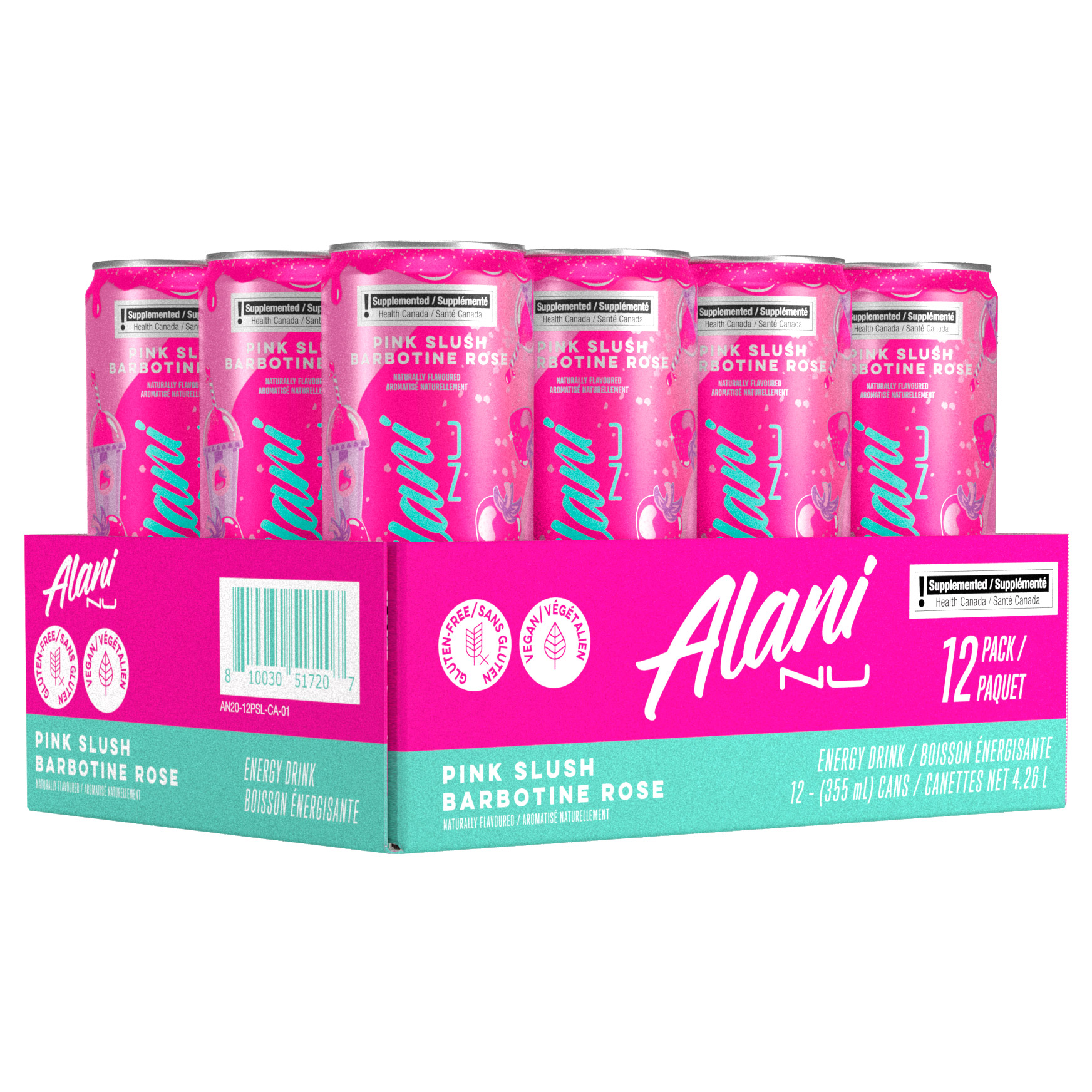 Alani NU Energy Drink Pink Slush, 355 mL 12-pack | Costco