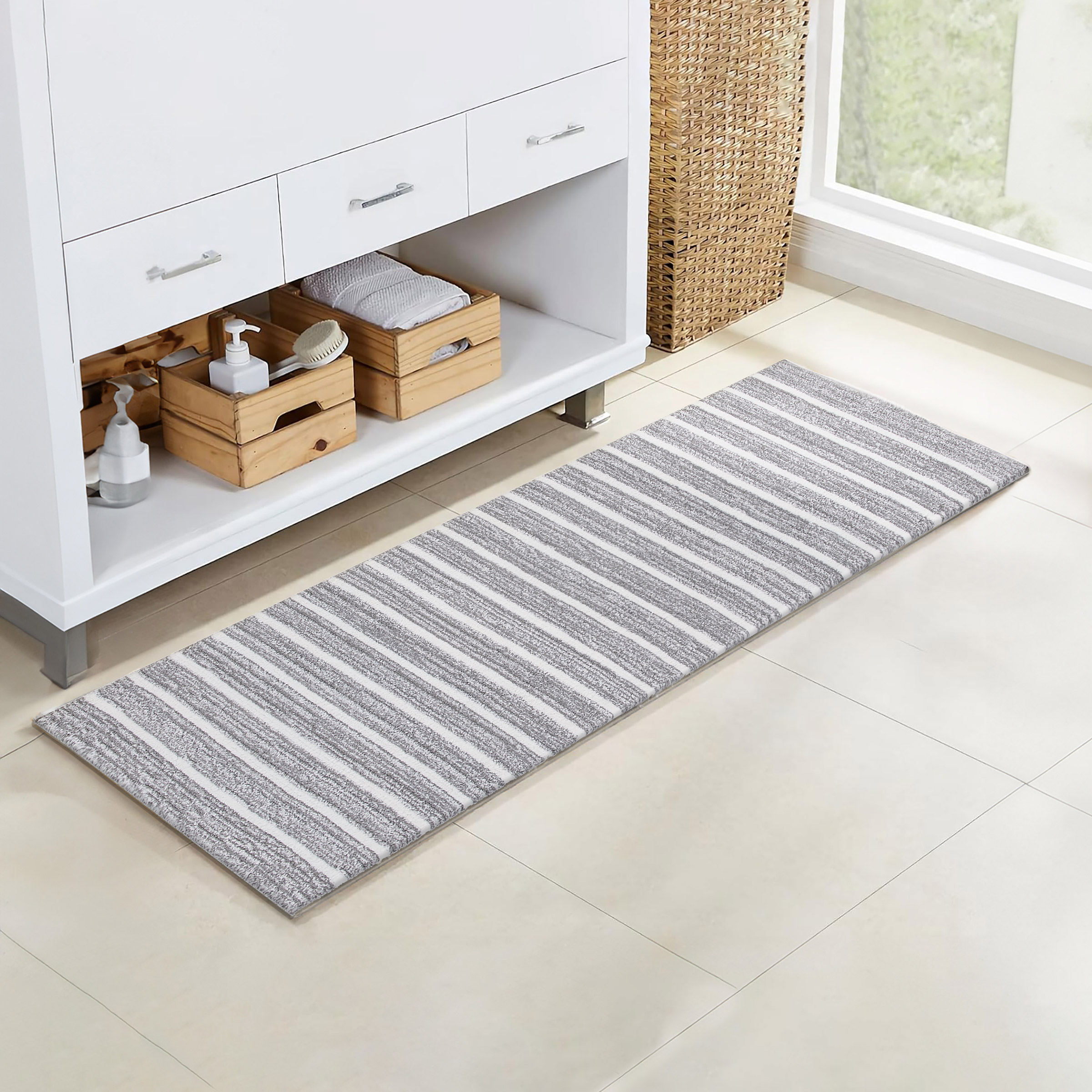 Devgiri Stripe Bath Runner | Costco