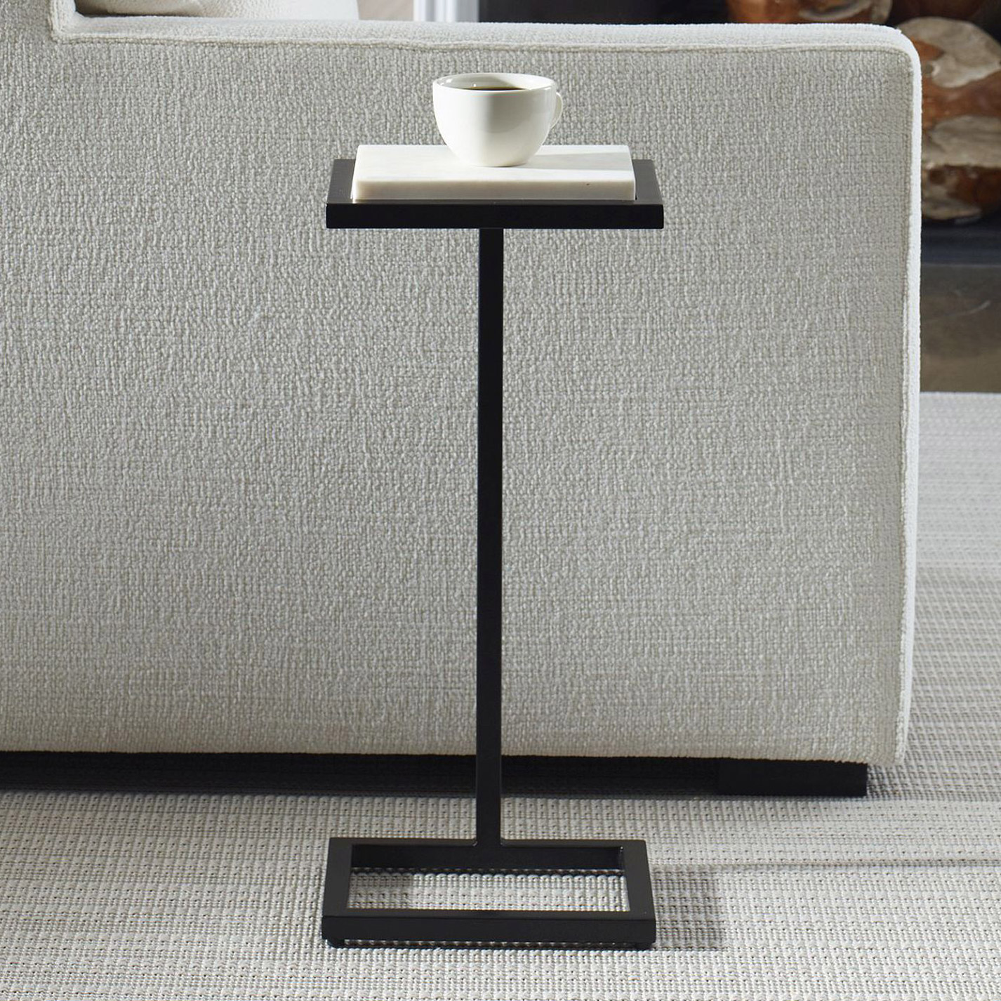 Cailin 23" Side Table, White Marble | Costco