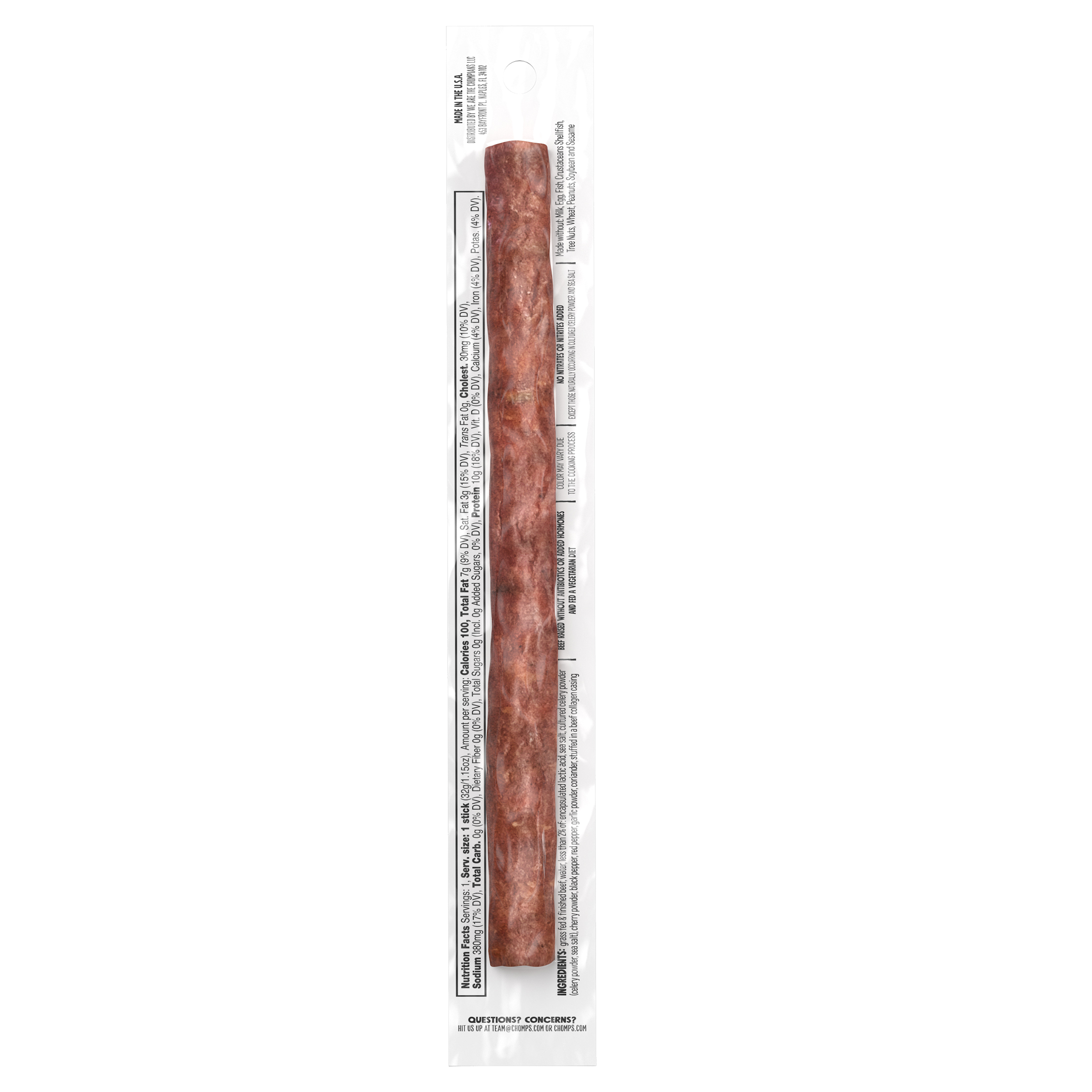 Chomps Original Beef Sticks, Mild, 1.15 oz, 12 ct | Costco