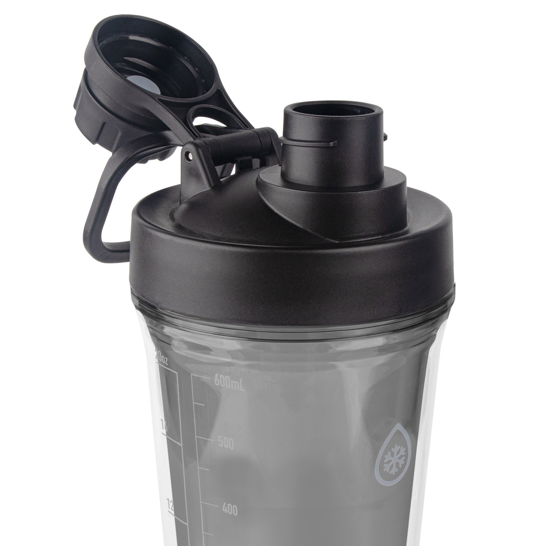ThermoFlask 24 oz. Protein Powder Shaker Bottle 2-pack, Pitch Black ...