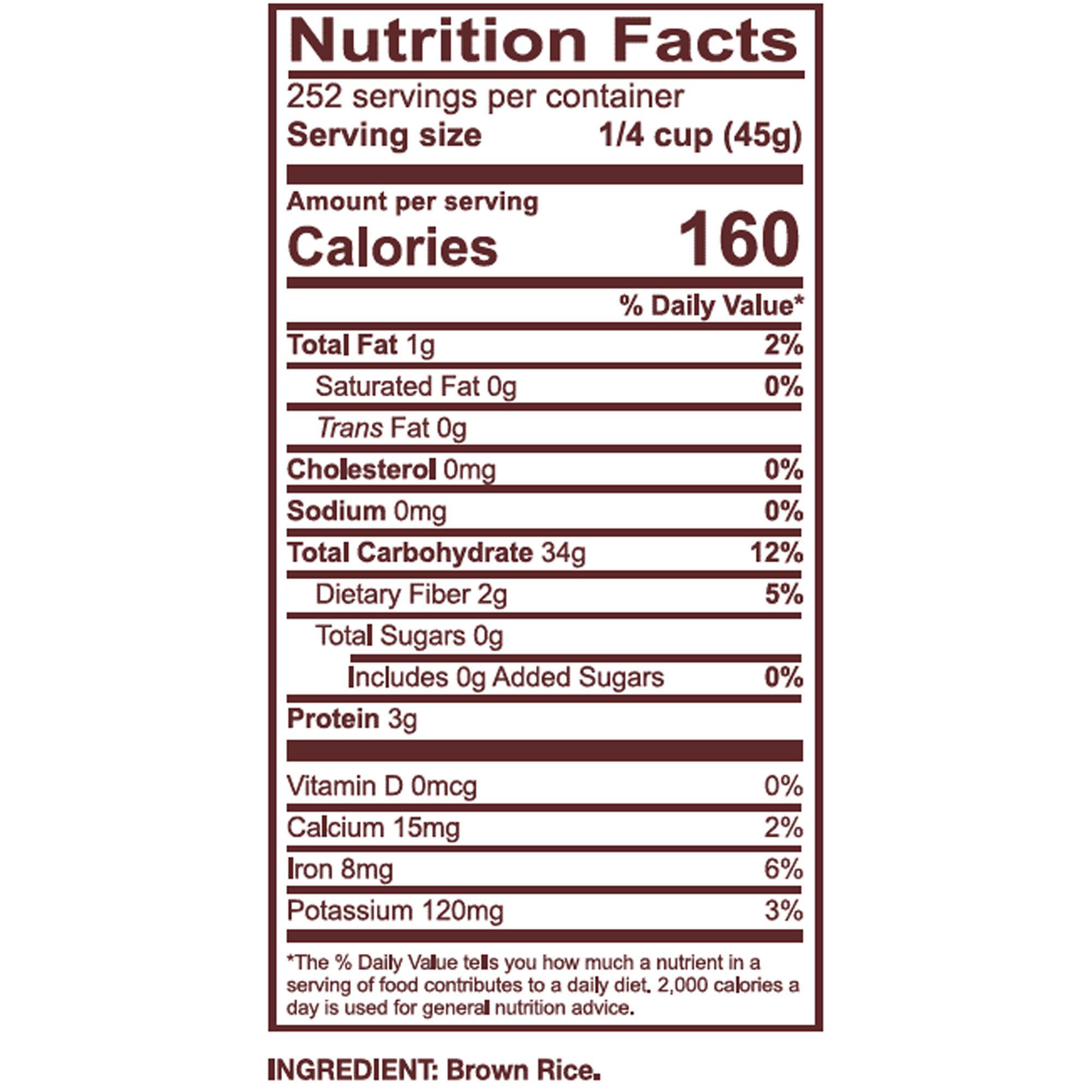 Homai California Brown Rice, 25 lbs | Costco
