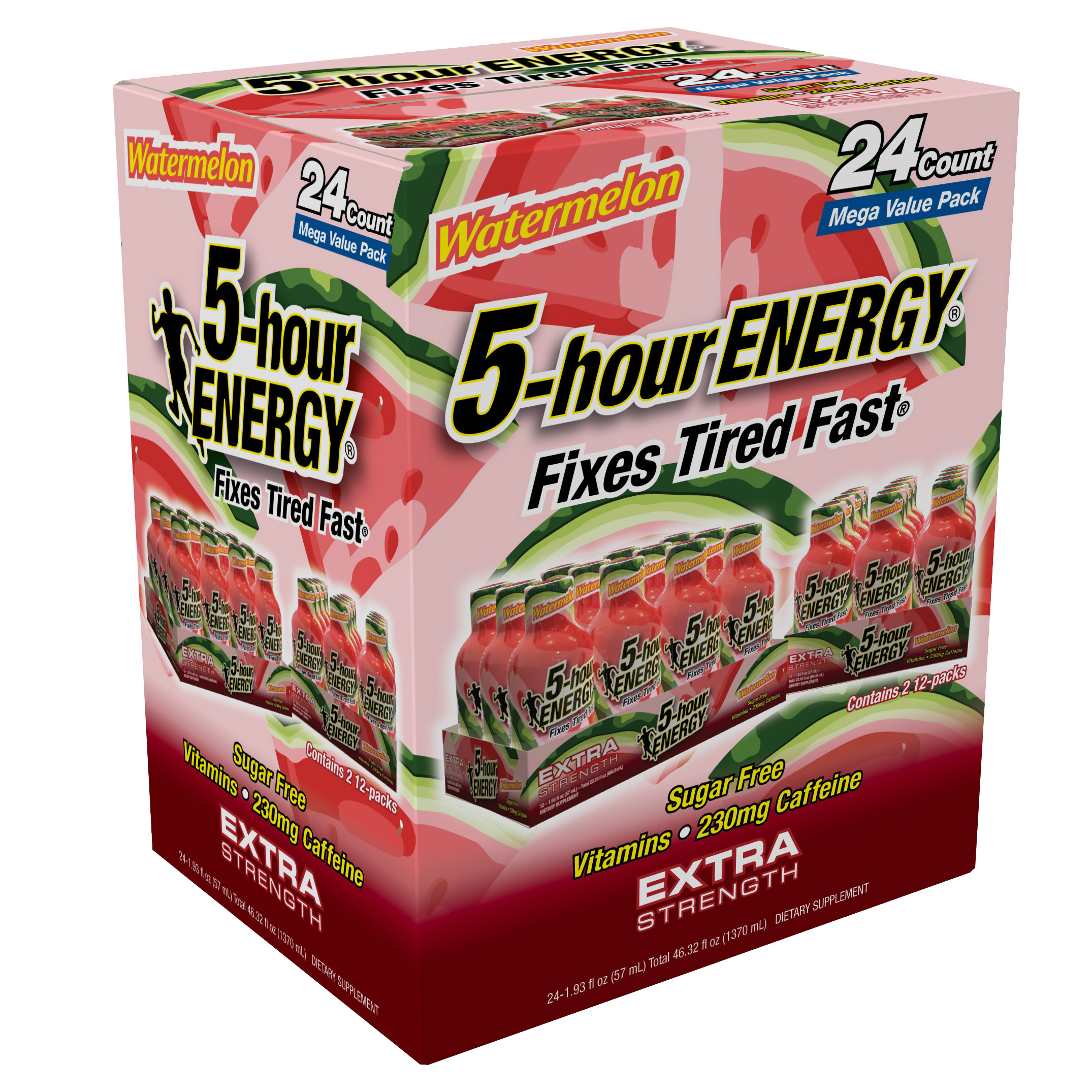 5-hour Energy Shot, Watermelon, 1.93 fl. oz, 24-count | Costco